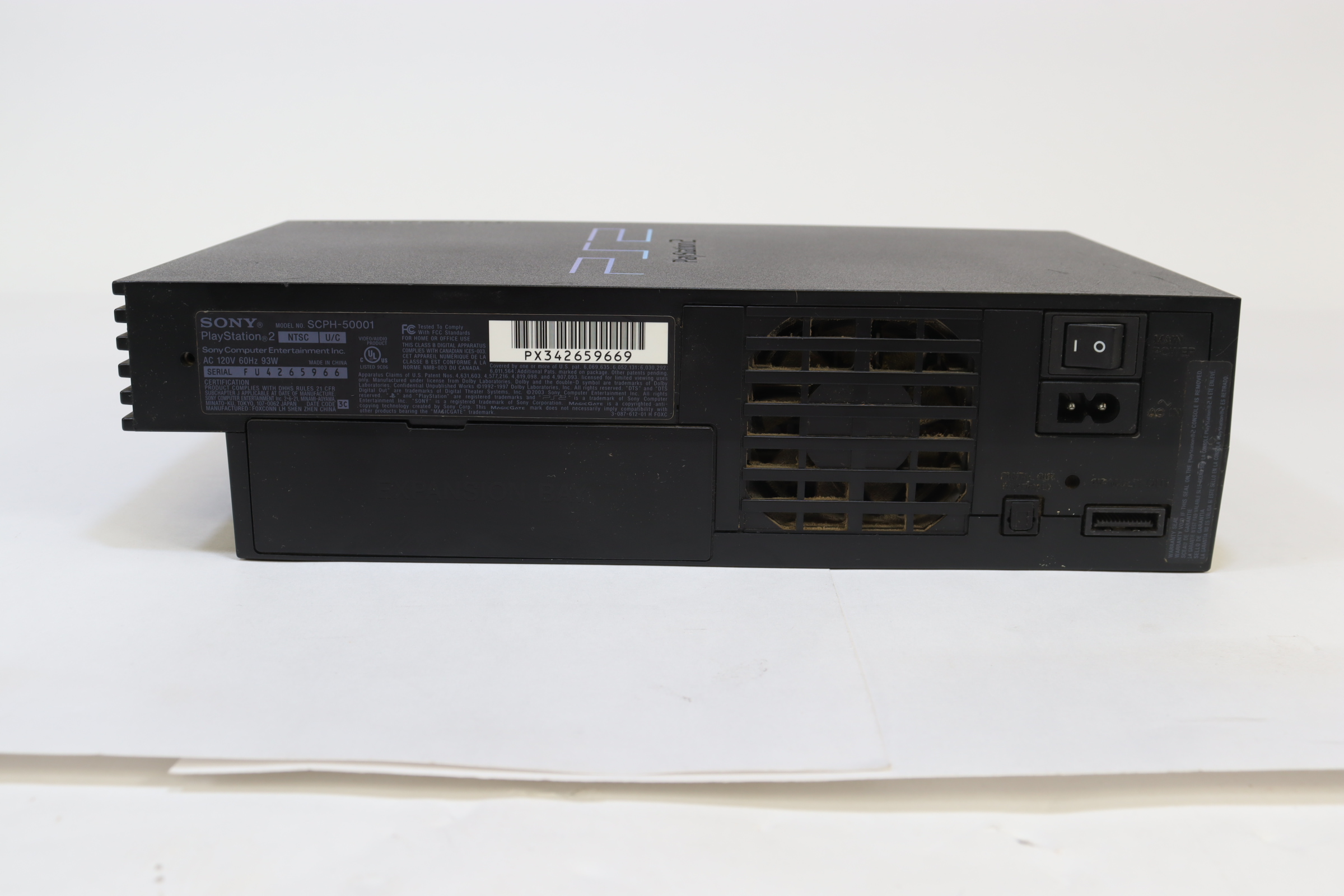 Sony PlayStation 2 SCPH 50001 Black Body Home Video Game Console 5966
