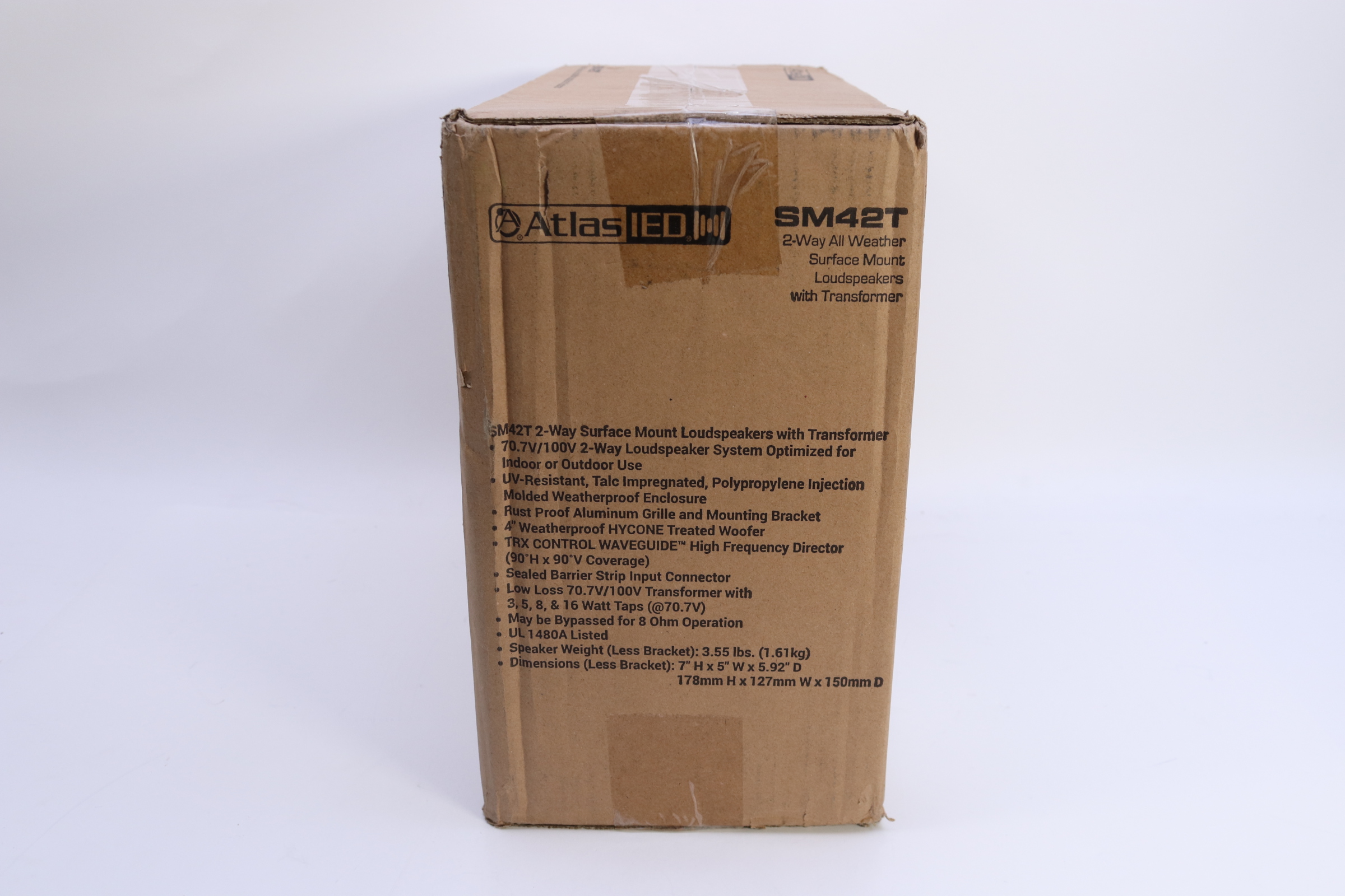 Atlas Sound SM42T-B 4" 2-Way 16W Weather-Resistant Surface Speaker Pair