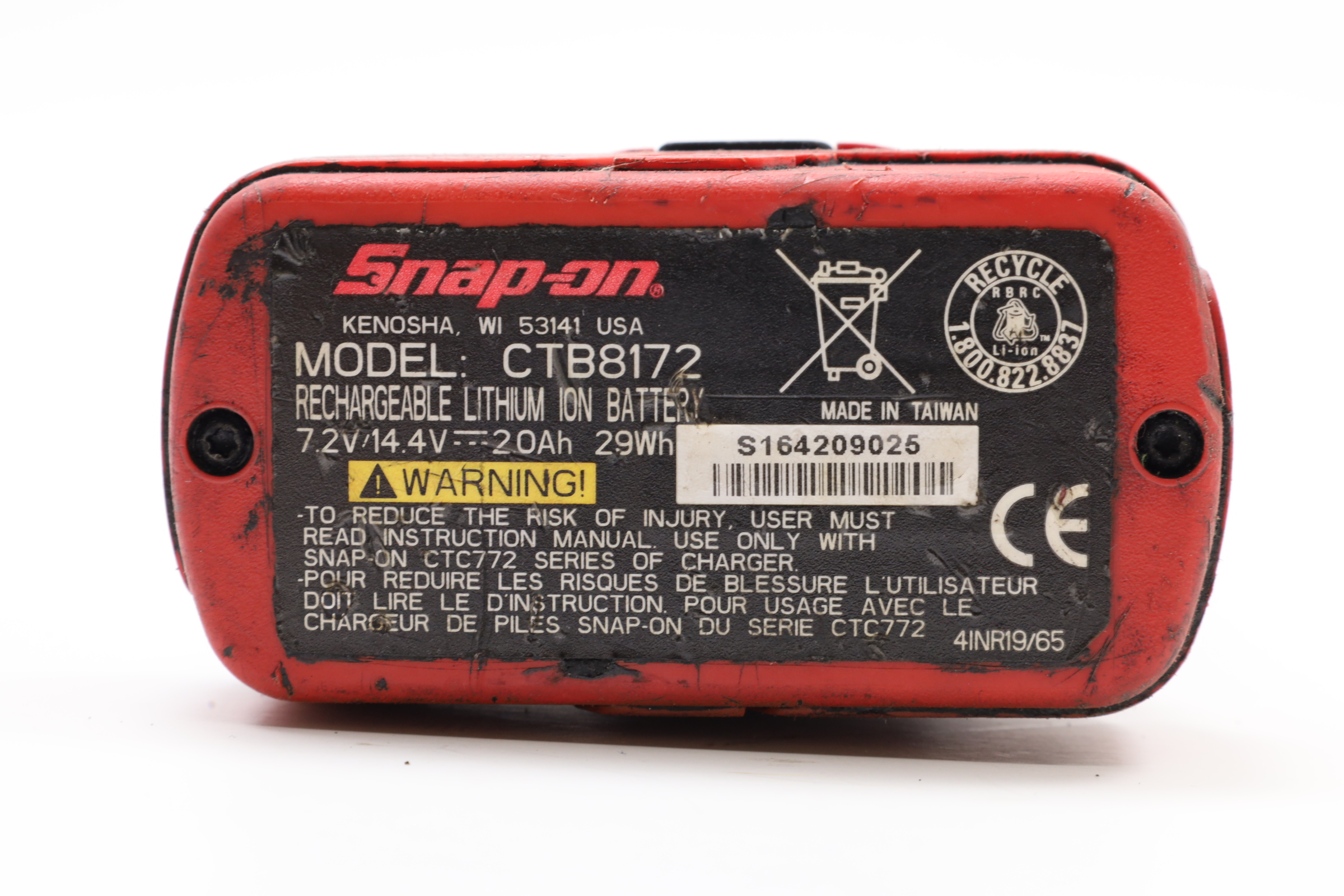 Snap-on Tools CTR714 14.4V Lithium-Ion 1/4" Cordless Ratchet - 2.0Ah ...
