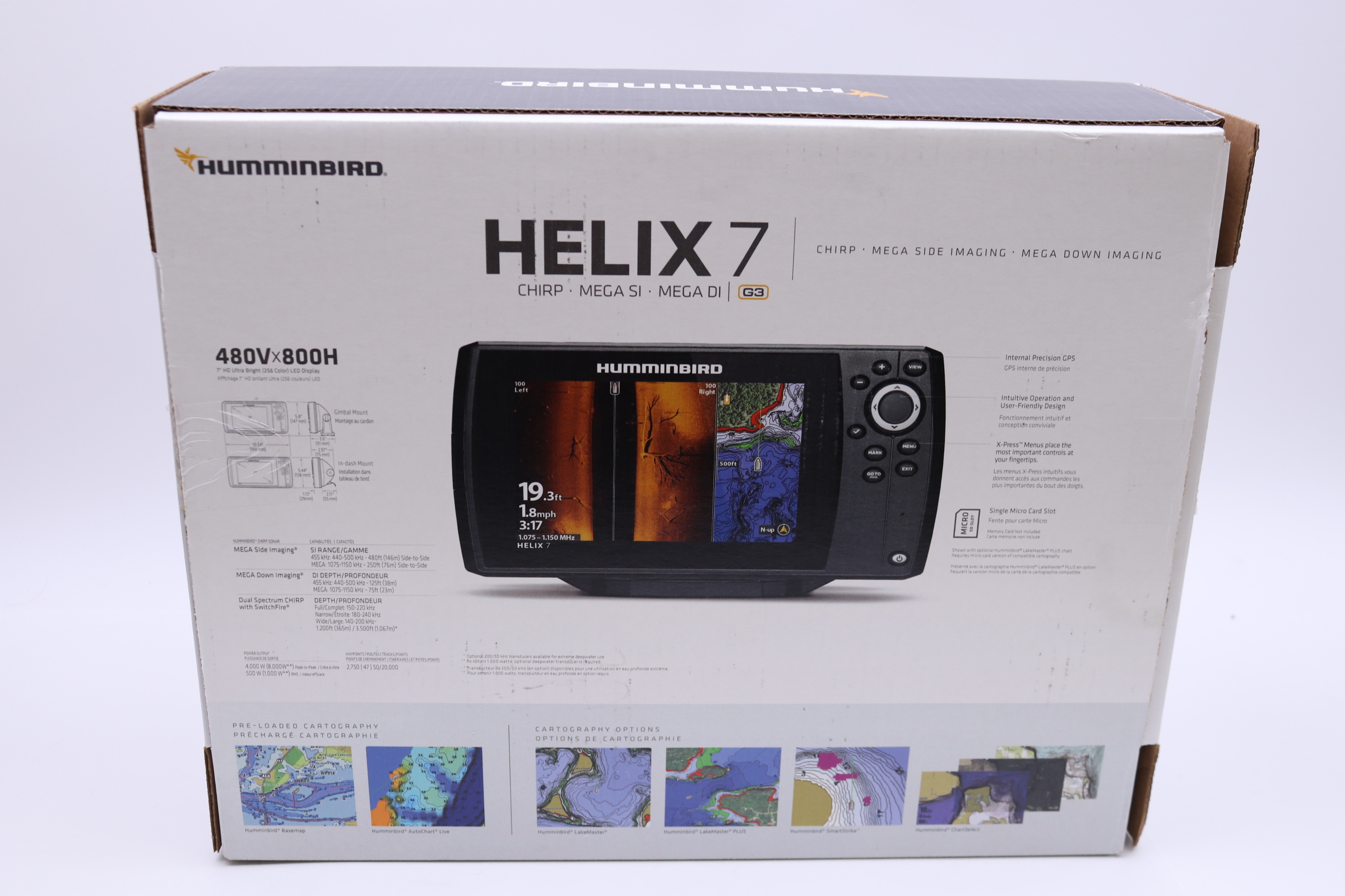 Humminbird Helix 7 Chirp Mega Si GPS G3 410950-1 Sonar 7" Fishfinder