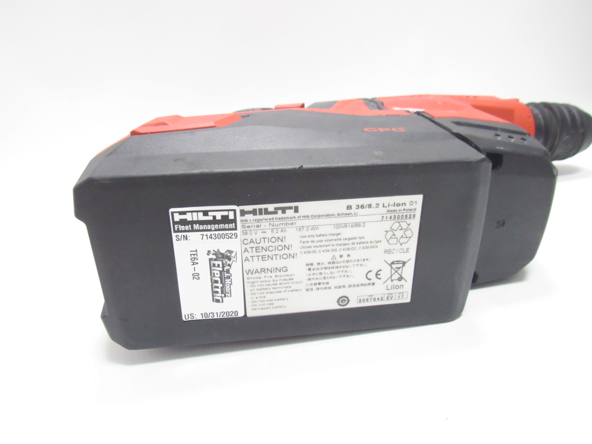 Hilti TE6-A36 TE-DRS-6A Cordless Rotary Hammer Drill Set Kit