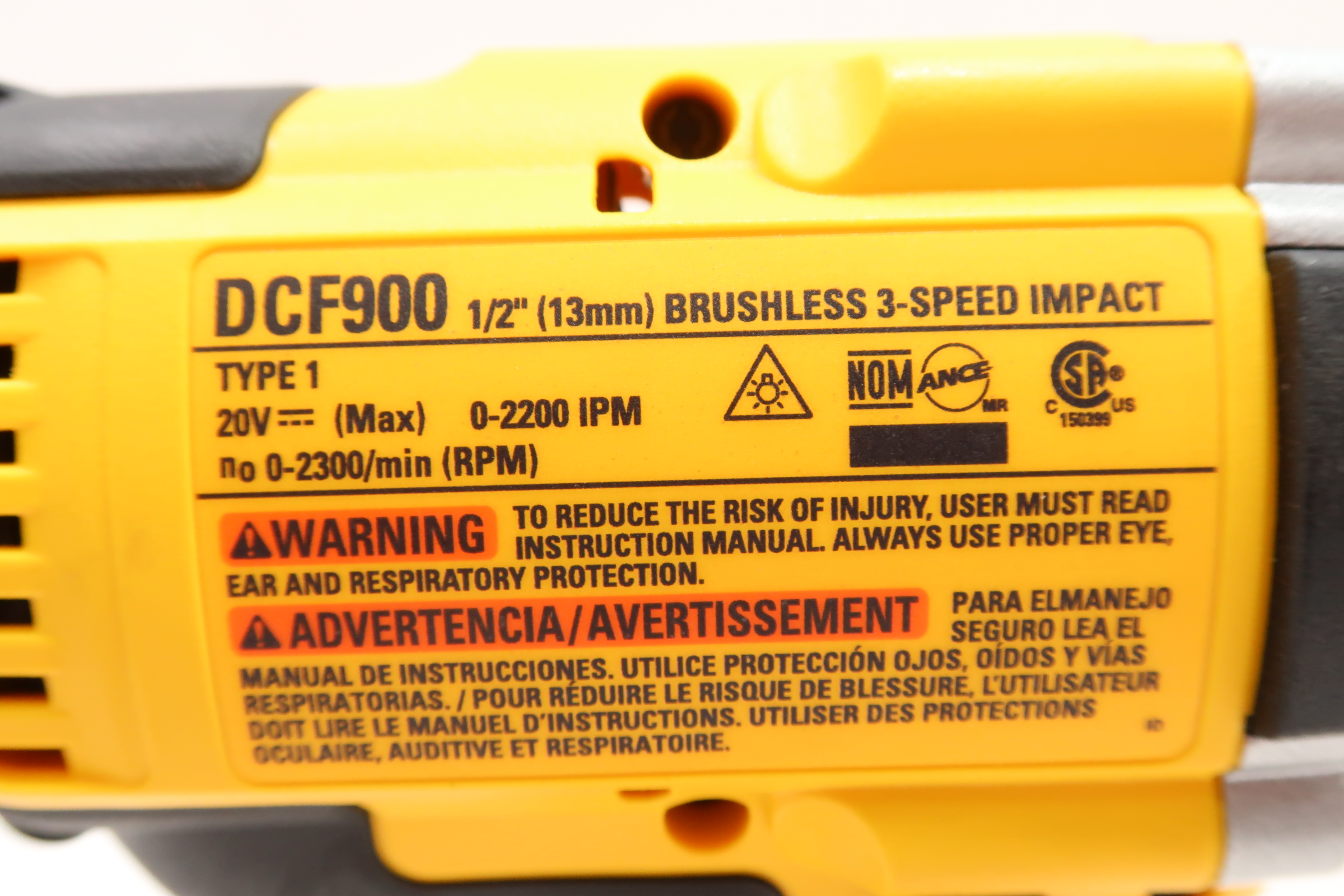 DeWalt DCF900 20V Lithium-ion 1/2'' Drive Brushless 3-Speed Impact Wrench