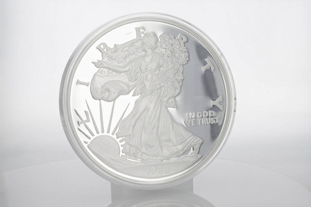 1988 One Half Pound .999 Fine Silver American Eagle Liberty Proof ...