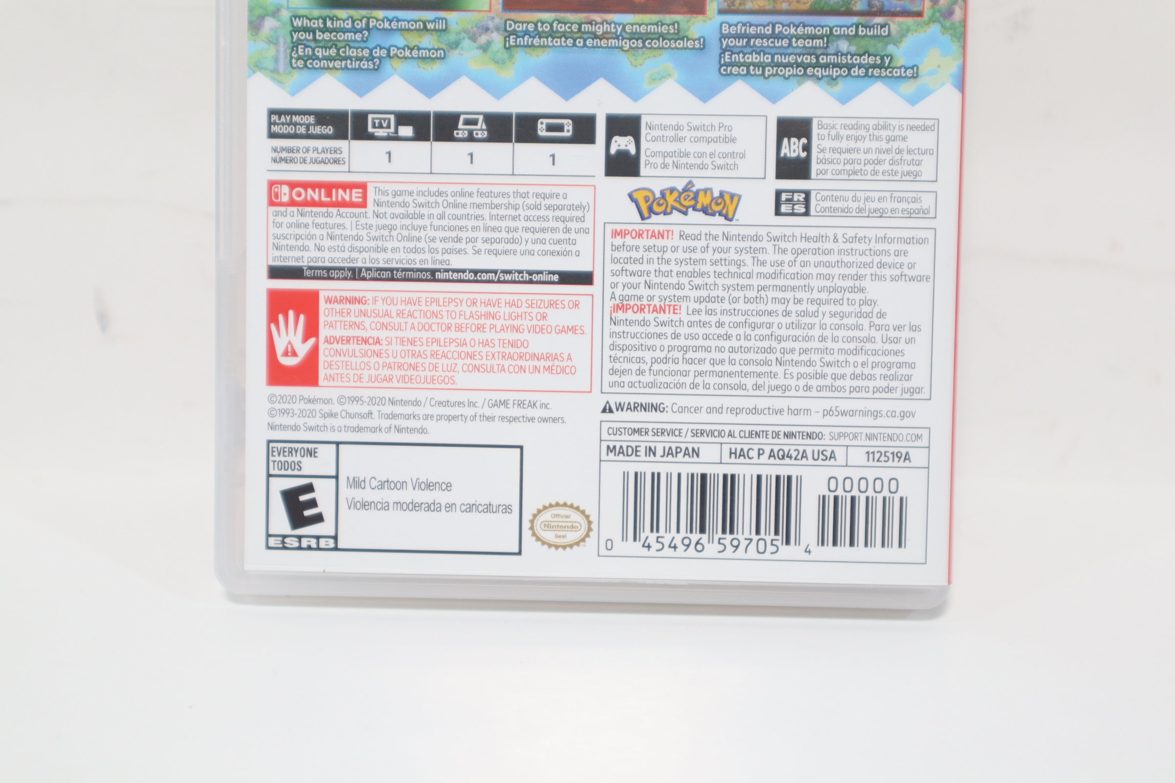 Nintendo Switch Pokemon Mystery Dungeon Rescue Team DX Video Game 0056