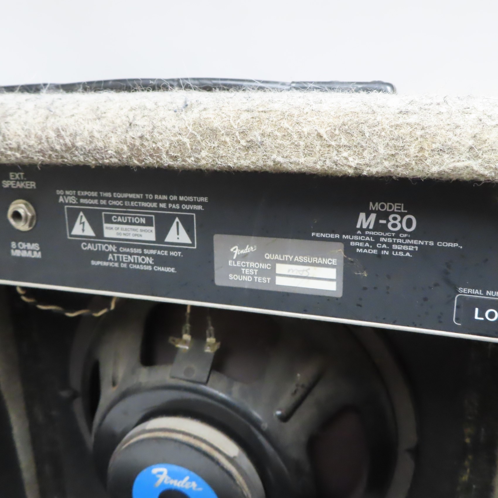 Fender M-80 2-Channel 80W RMS 1x12" Guitar Amplifier (Local Pick-Up Only)