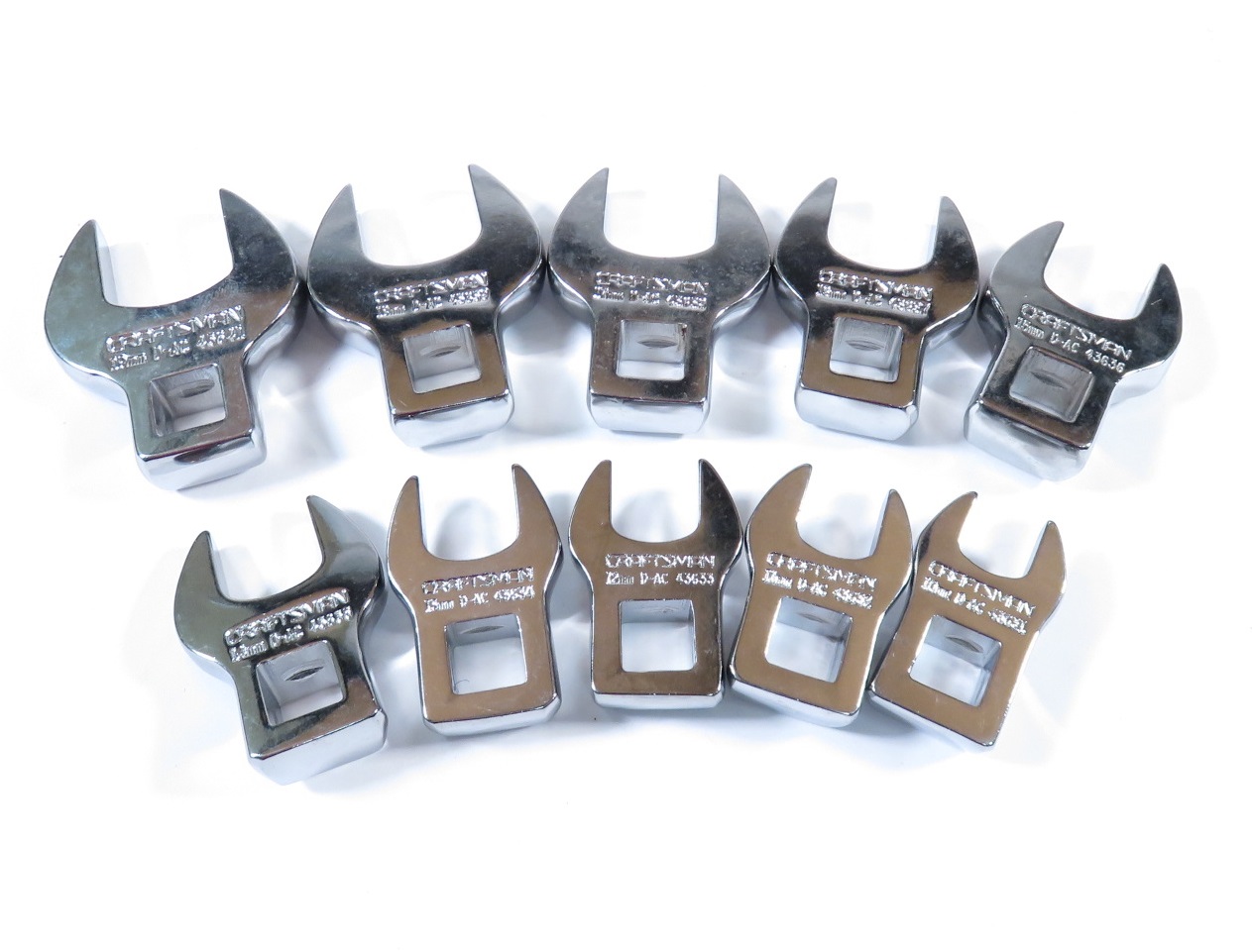 Craftsman 9-4363 10 Piece Metric Crowfoot Wrench Set