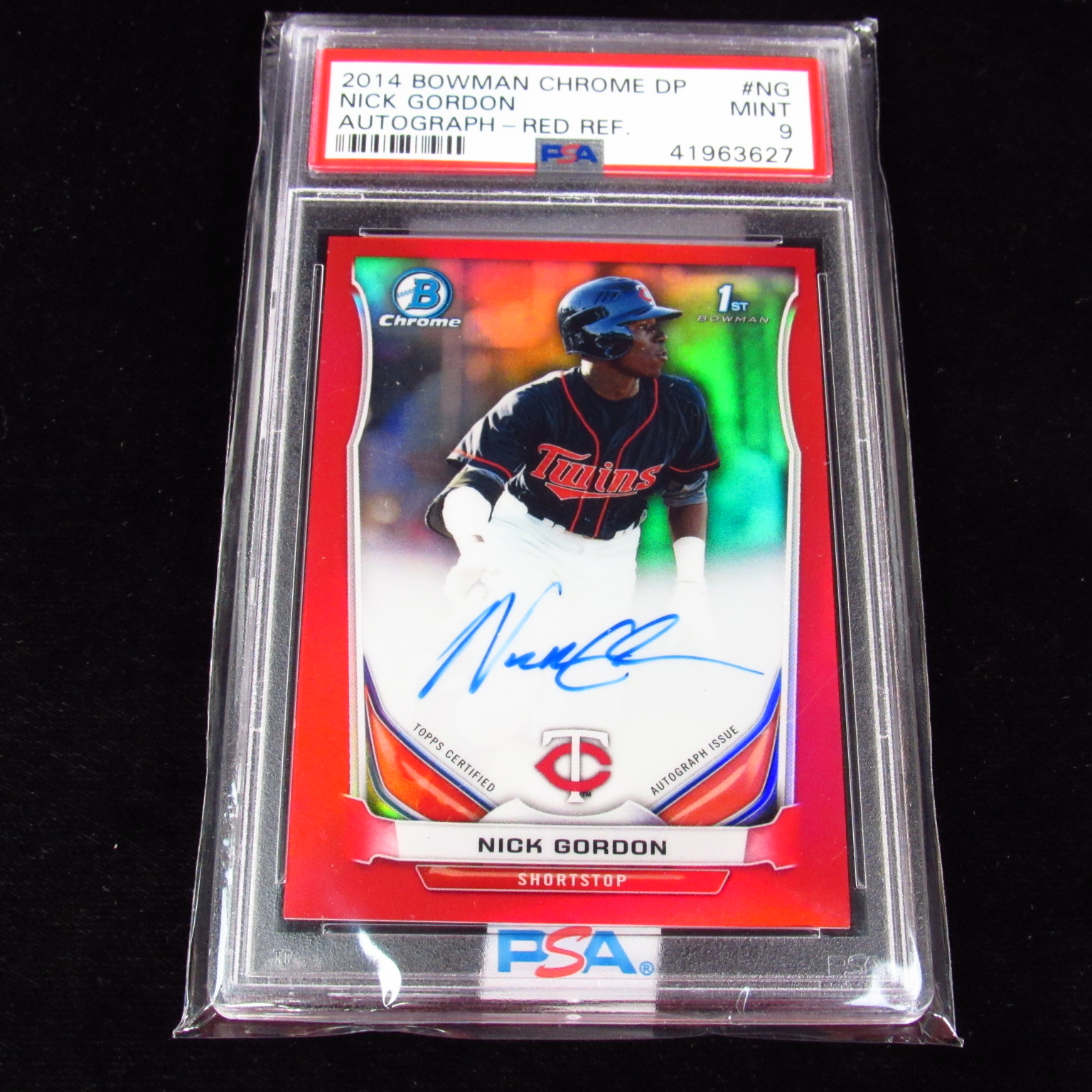 Topps 2014 BCA-NG Certified Autograph Issue Nick Gordon MN Twins PSA ...