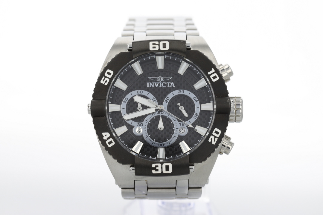 Invicta Coalition Forces Black Dial Chronograph Stainless Steel Men's ...