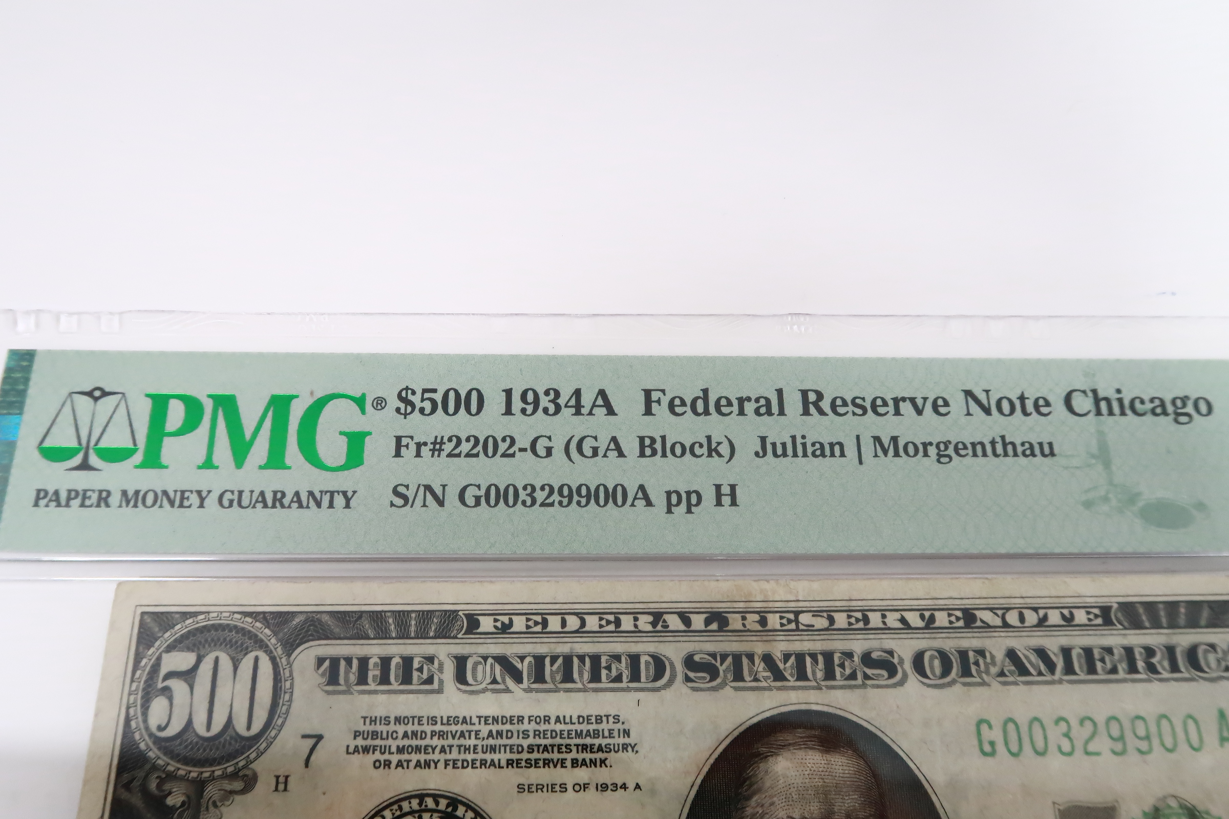 1934A $500 Federal Reserve Note Chicago FR#2202-G (35-Choice Very Fine)