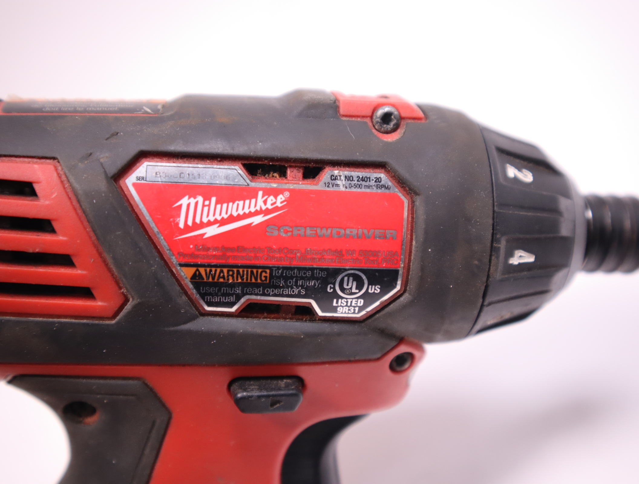 Milwaukee 2401-20 12V 1/4" Cordless Screwdriver Tool/Battery Only