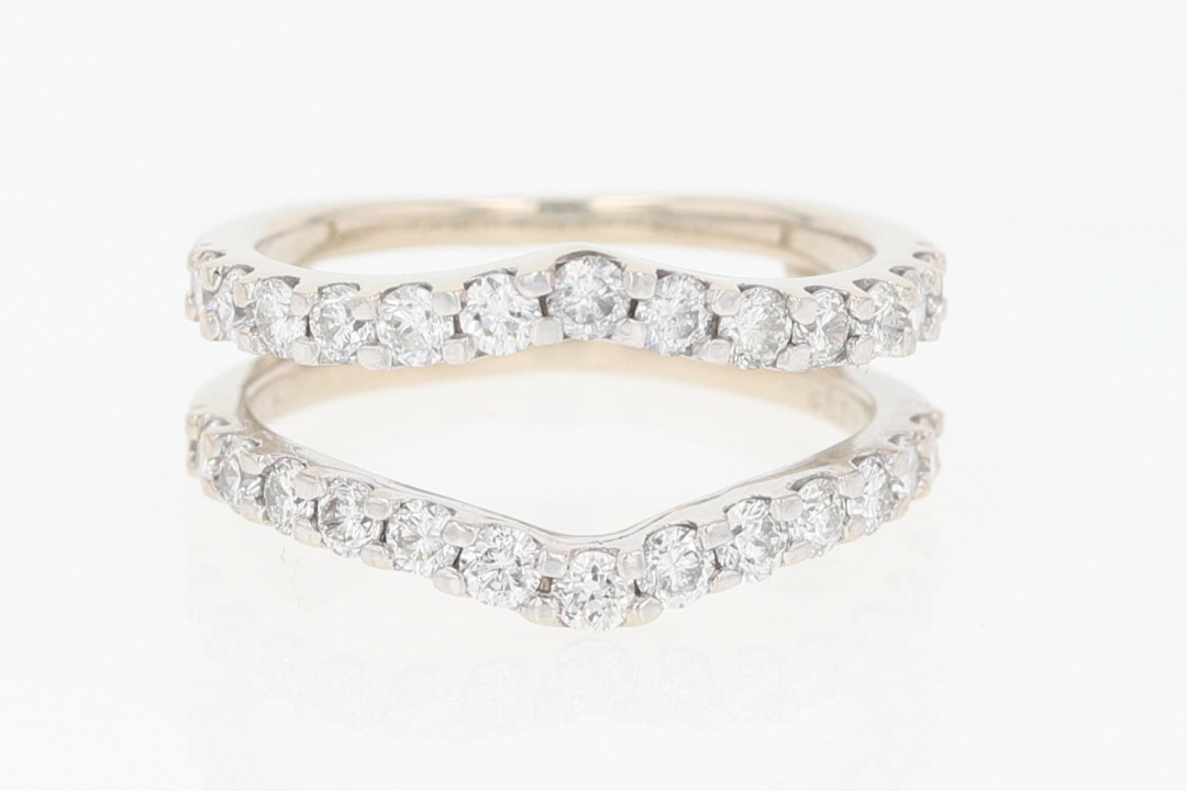 .81ctw Round Diamond Solitaire Wedding Enhancer Ring 14K White Gold ...