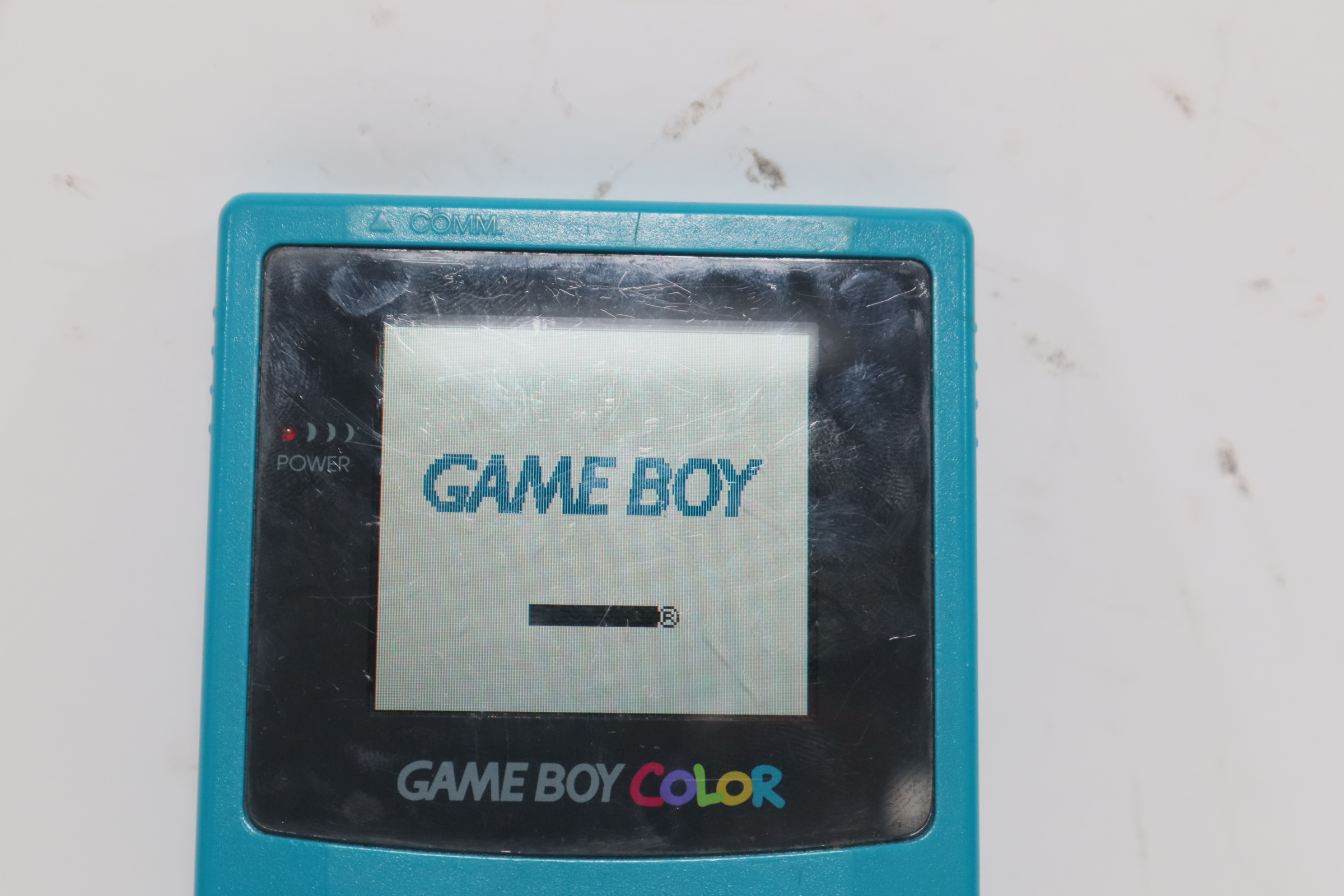 Nintendo Game Boy Color CGB-001 Blue Teal Handheld Video Gaming System 8215