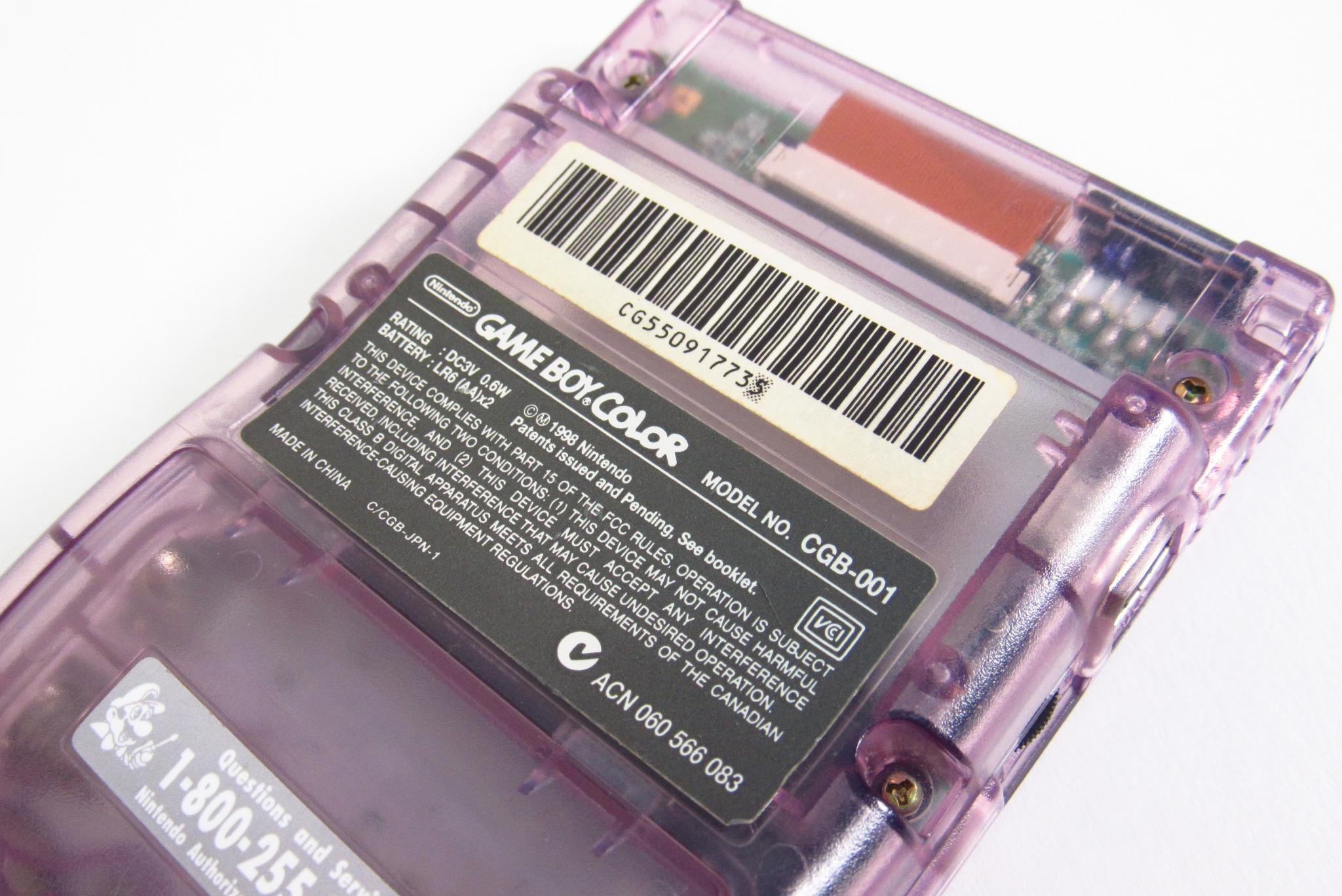 Nintendo Game Boy Color CGB-001 Portable Video Game Console - Atomic Purple