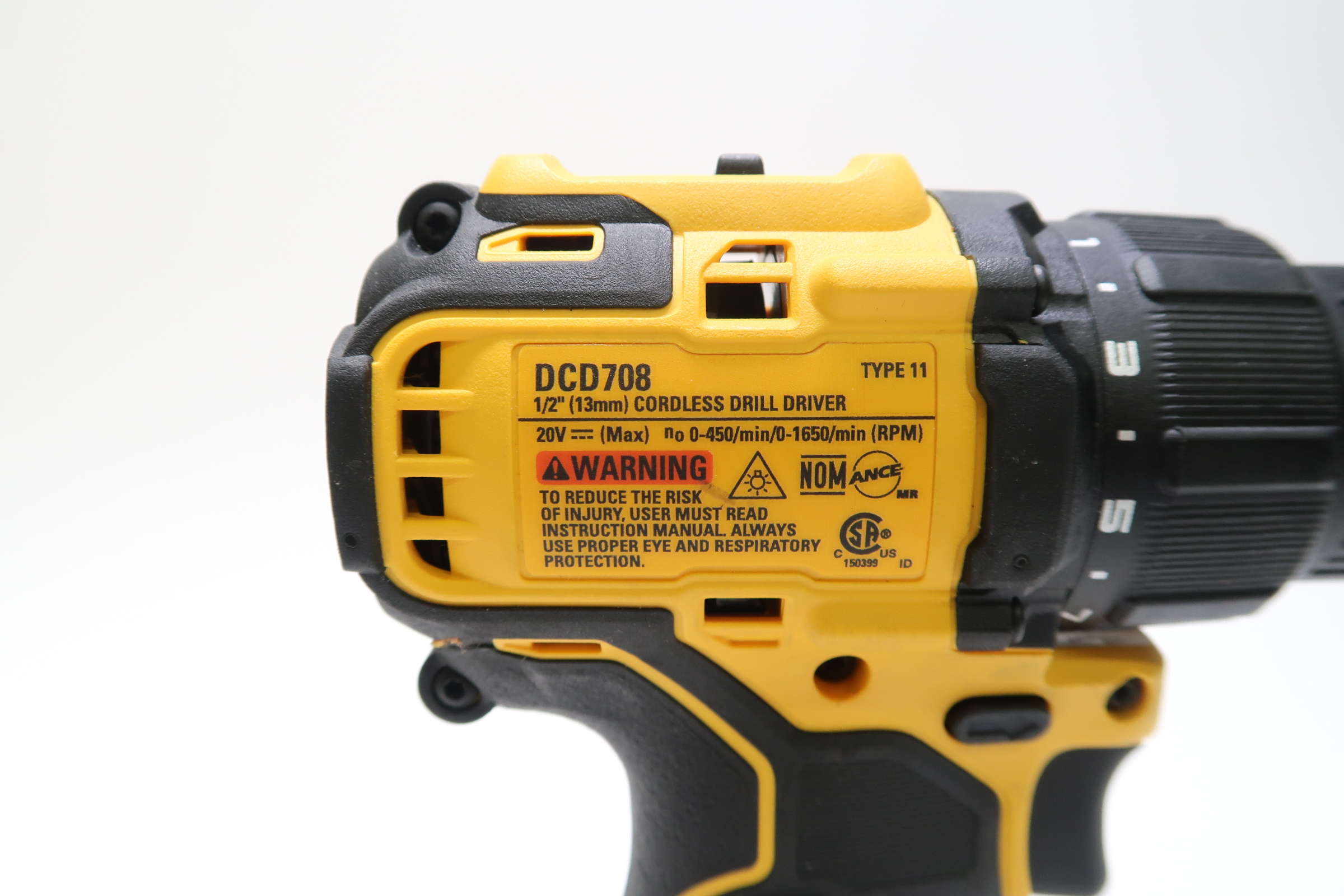 DEWALT DCD708 ATOMIC 20-Volt MAX Cordless Brushless Compact 1/2 in ...