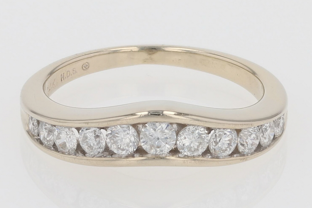 .43ctw Round Diamond Channel-Set Wedding Band Ring 14K White Gold Size 4.75