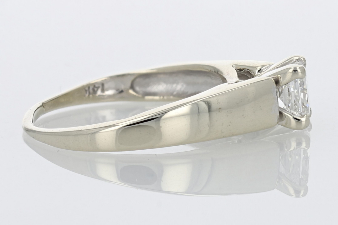 IGI® 1.05ct Princess Diamond Solitaire Engagement Ring 14k White Gold ...