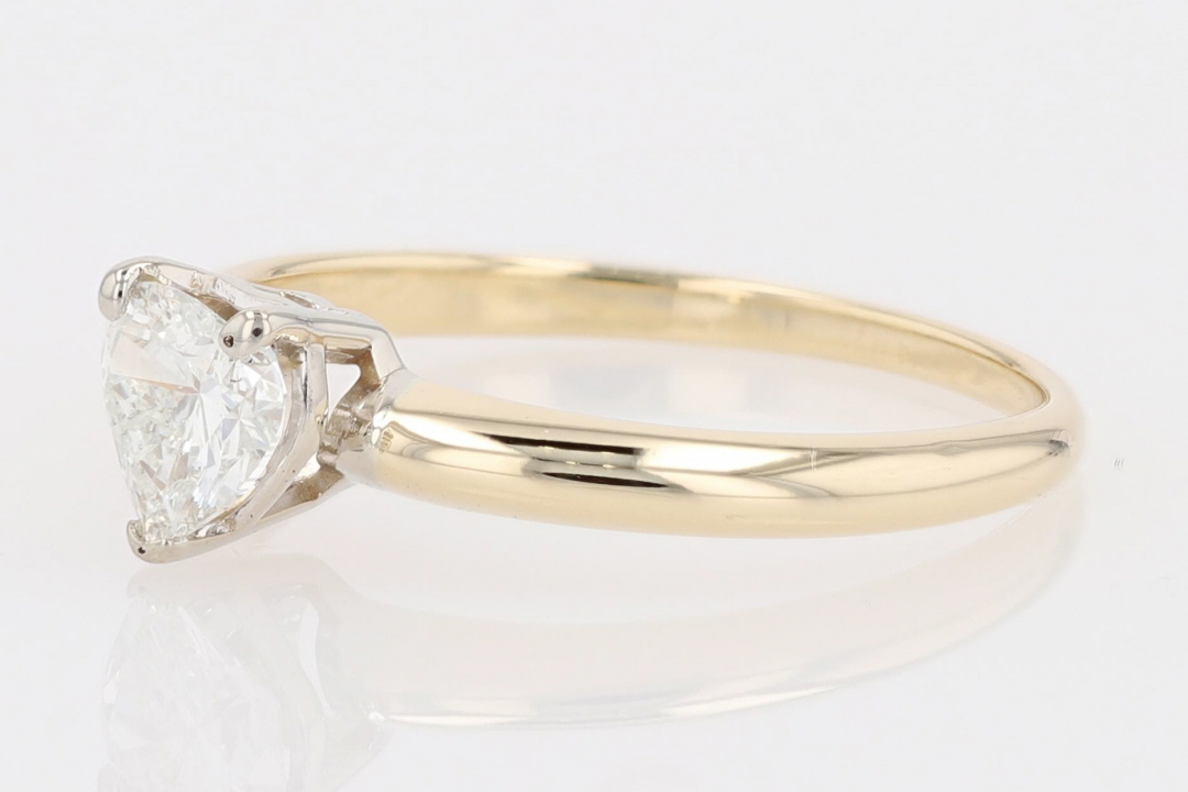 .61ct Heart-Shaped Diamond Solitaire Engagement Ring 14k Yellow Gold ...
