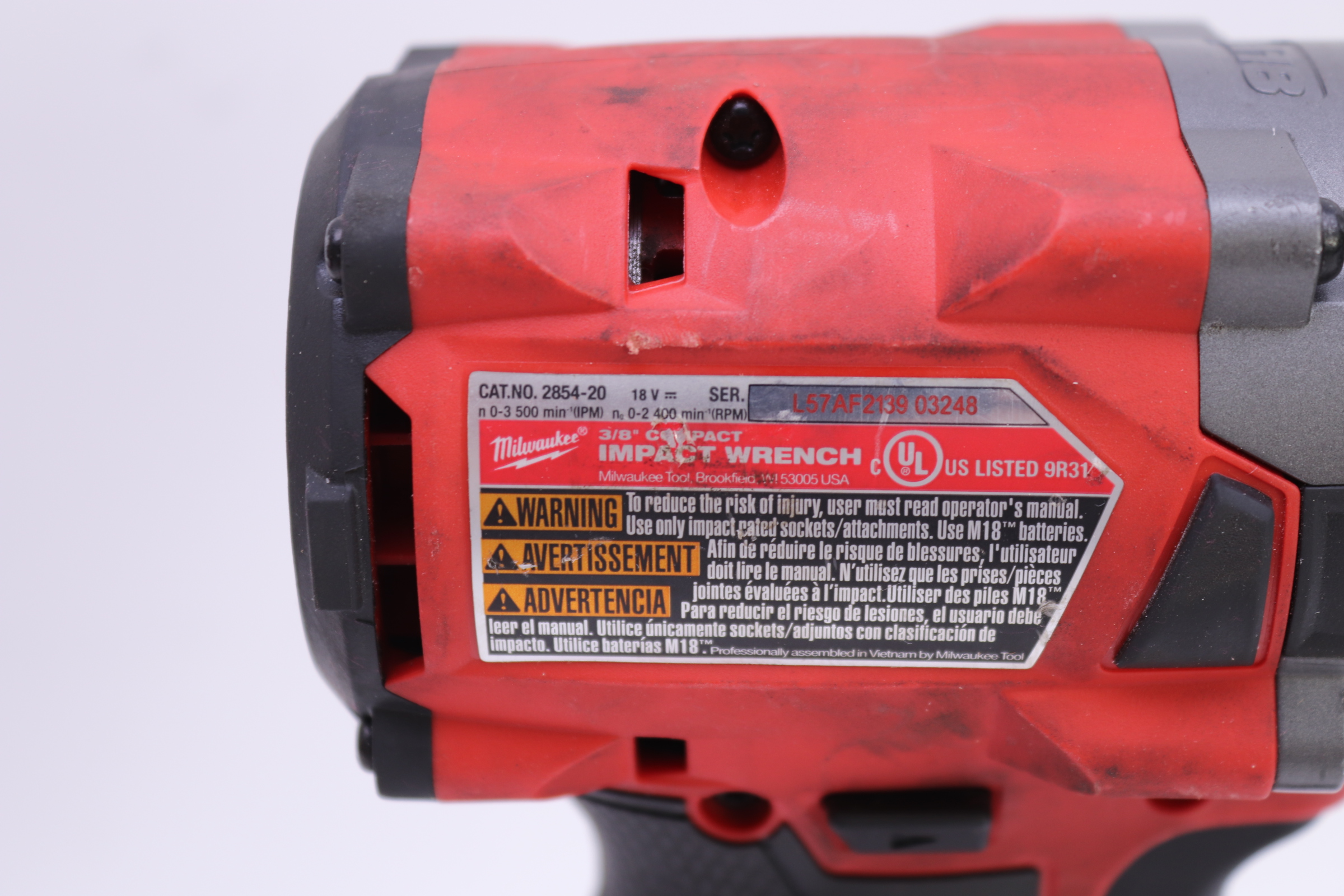 Milwaukee 2854-20 M18 FUEL 18V Brushless Cordless 3/8" Compact Impact ...