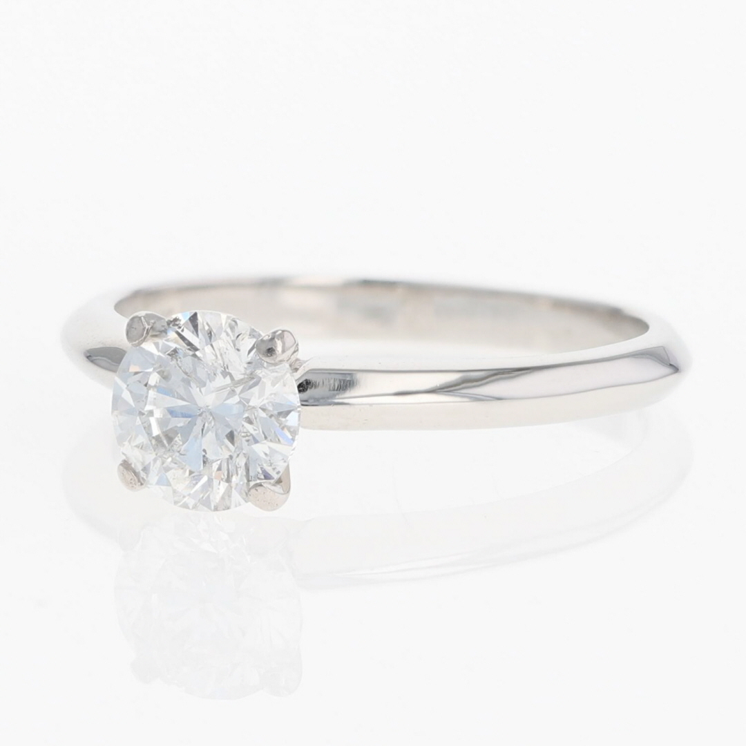 1.00ct Round Cut Diamond Solitaire Prong-Set Engagement Ring Platinum ...