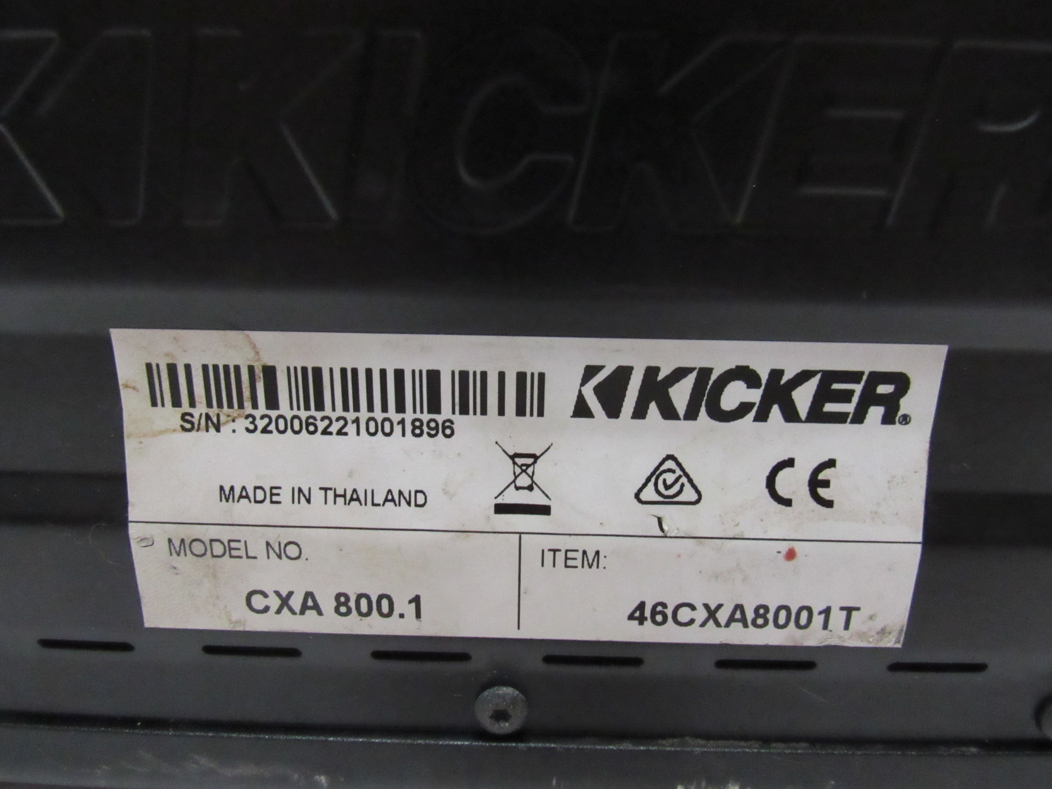 Kicker CXA800.1 CX Series Mono Class D Car Subwoofer Amplifier 800W