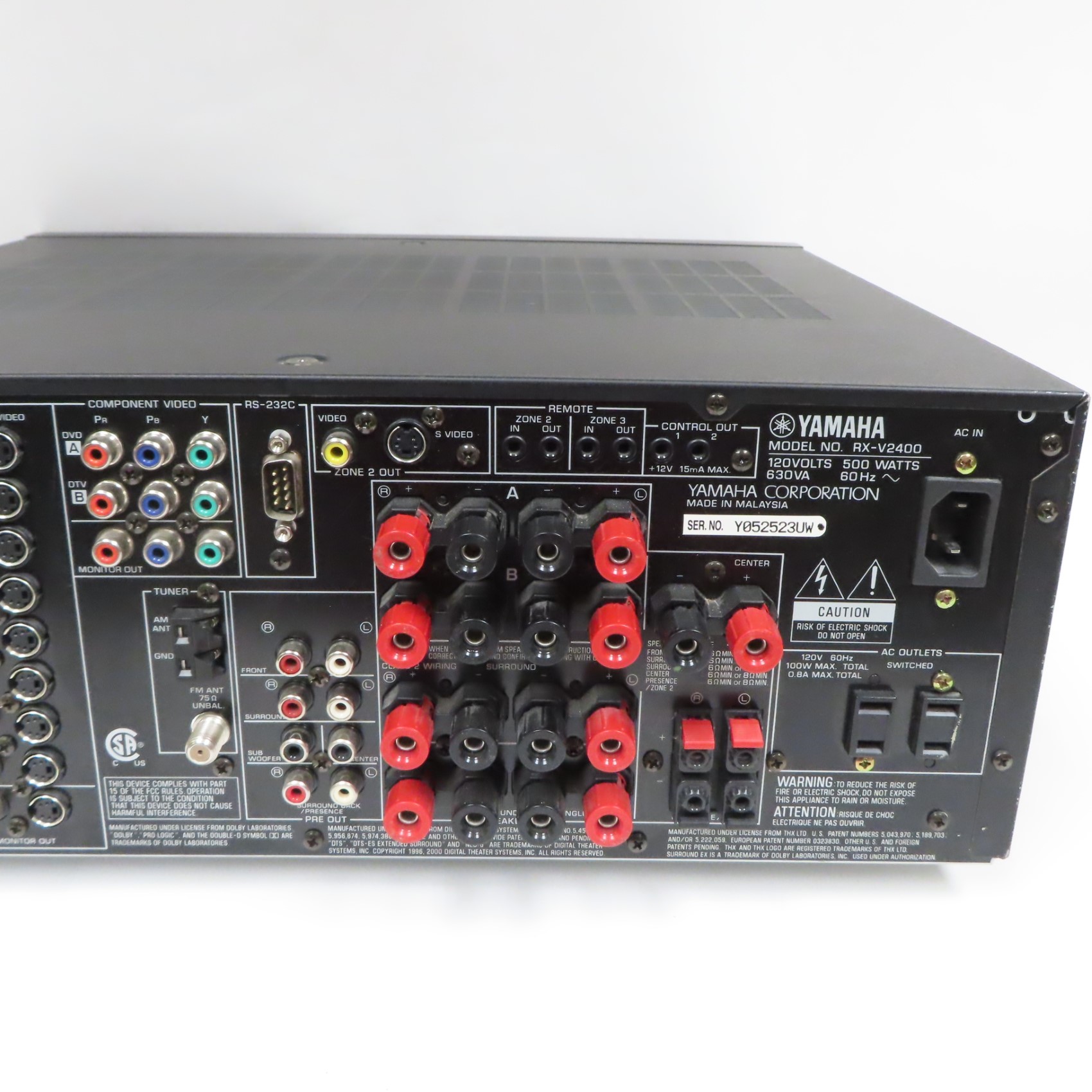 Yamaha RX-V2400 7.1-Channel Natural Sound Home A/V Receiver (Local Pick ...