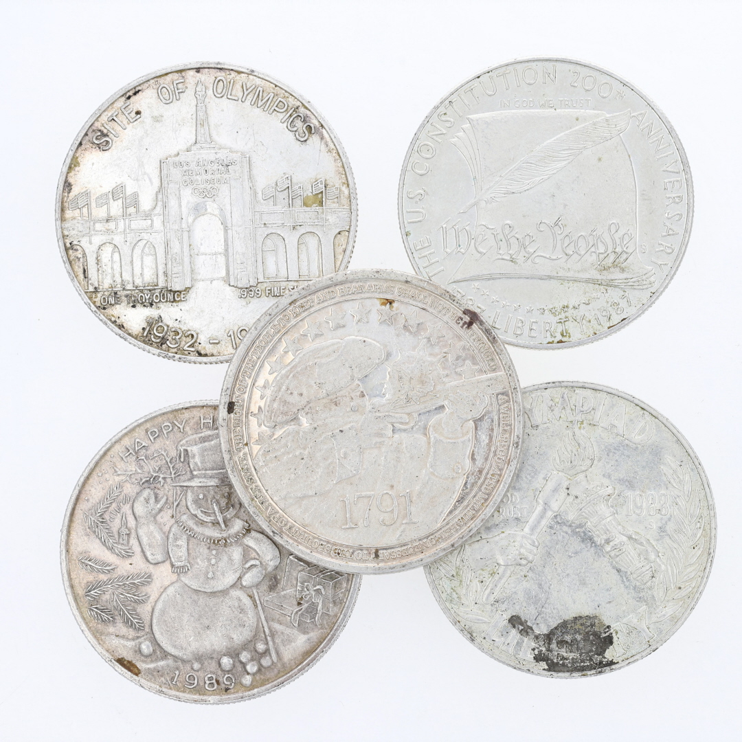 Multiple Styles Commemorative US Fine Silver Coins Collectable Set of 5 ...