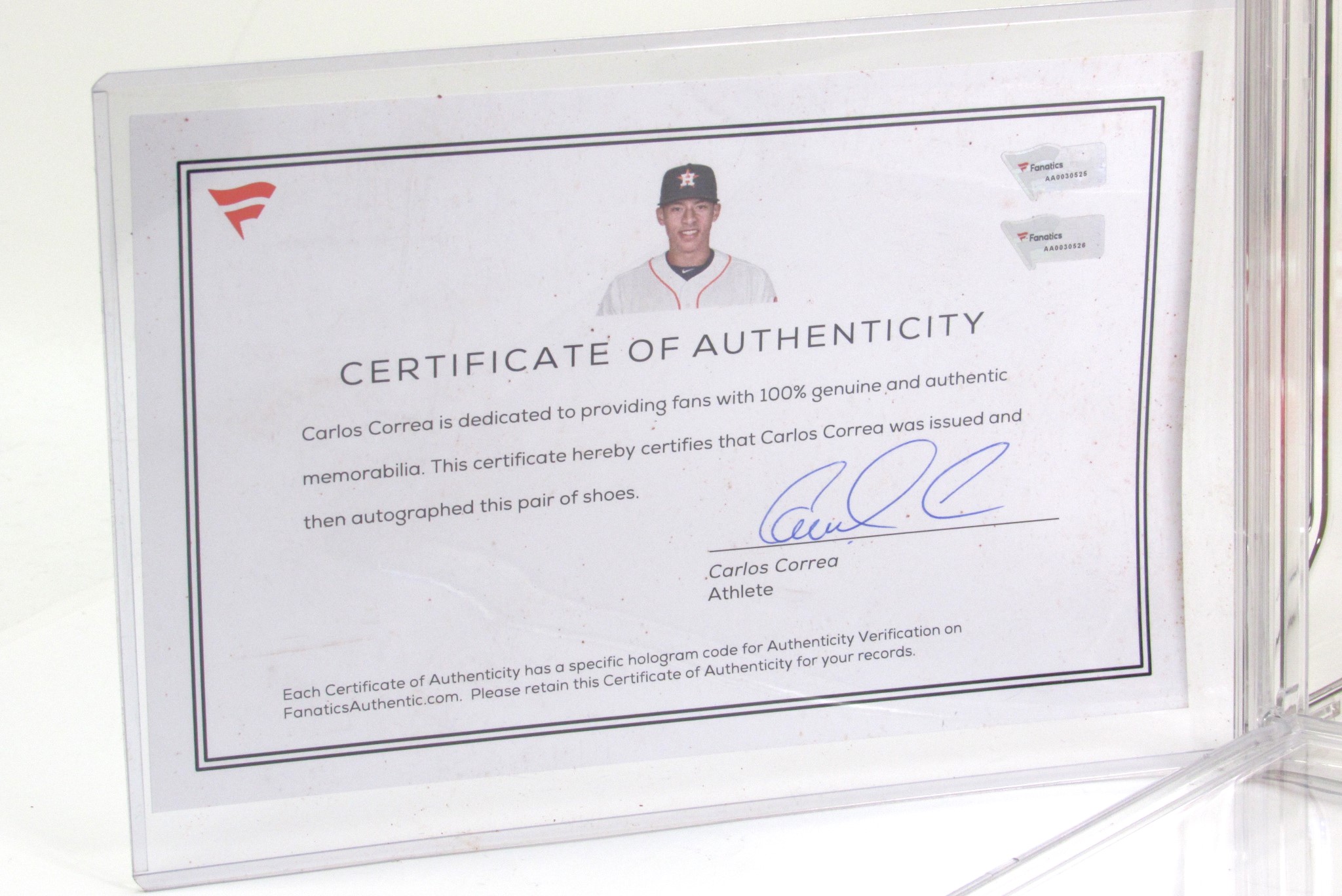 Carlos Correra Auto MN Twins Player-Issued Fanatics Authenticated MLB Shoes