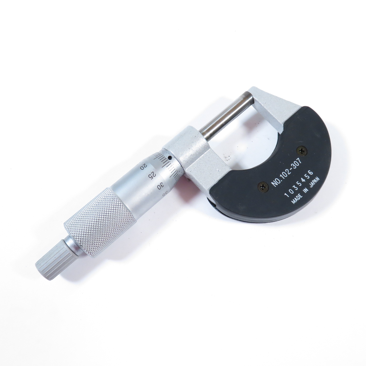 Mitutoyo 102-307 .001mm Graduation Flat End Spindle Outside Micrometer