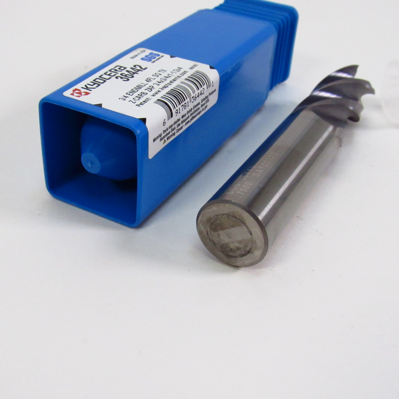 Kyocera SGS Solid Carbide Tools 36422 3/4'' Z-Carp Zap End Mill