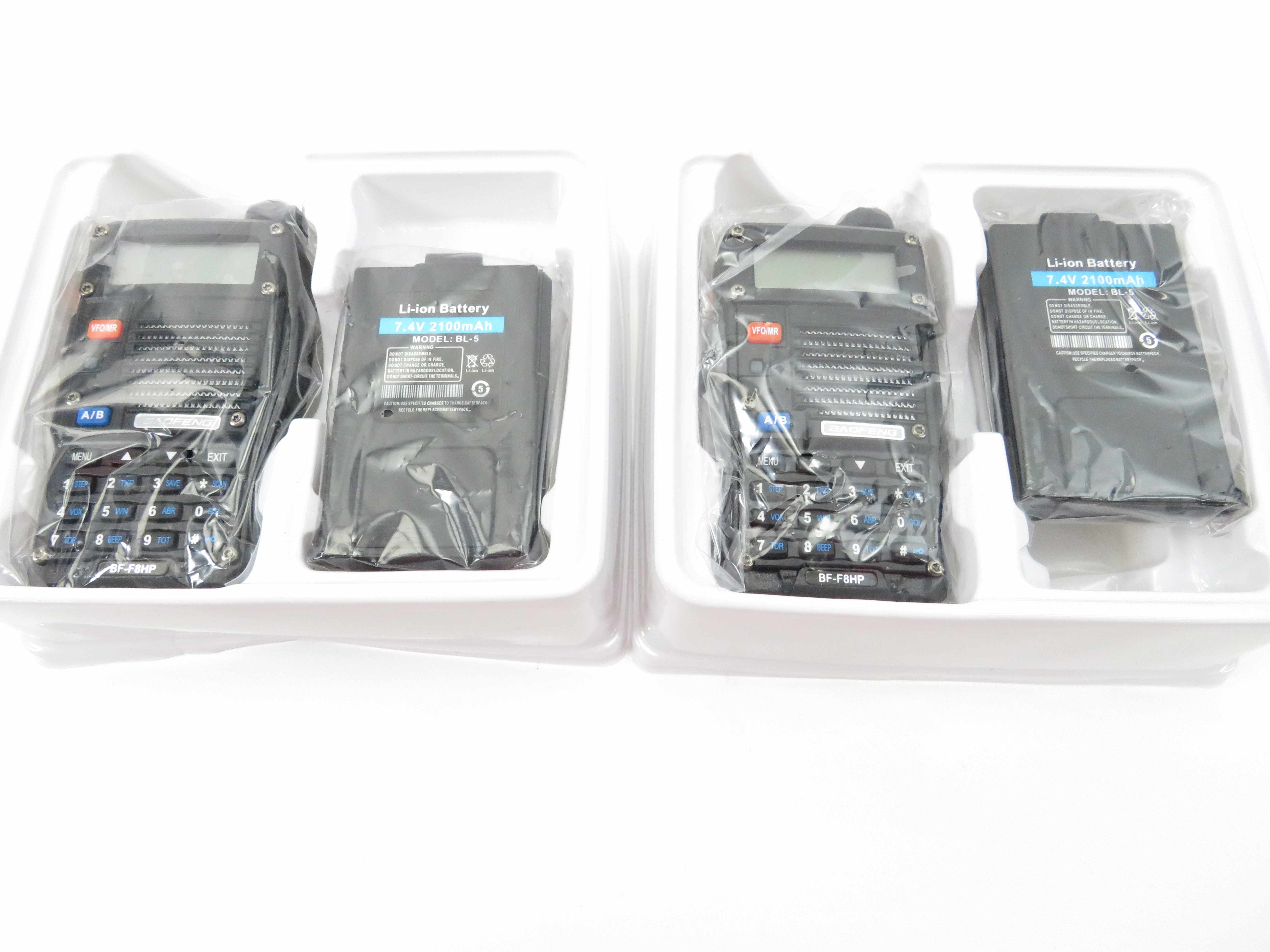 Baofeng BTech BF-F8HP VHF/UH Dual Band Handheld Radio Set Pair