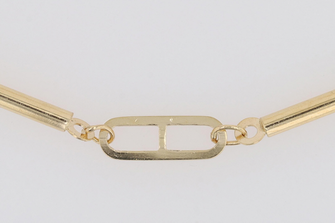 4mm Fancy Link Chain 18" Necklace 14k Yellow Gold 6.69 Grams