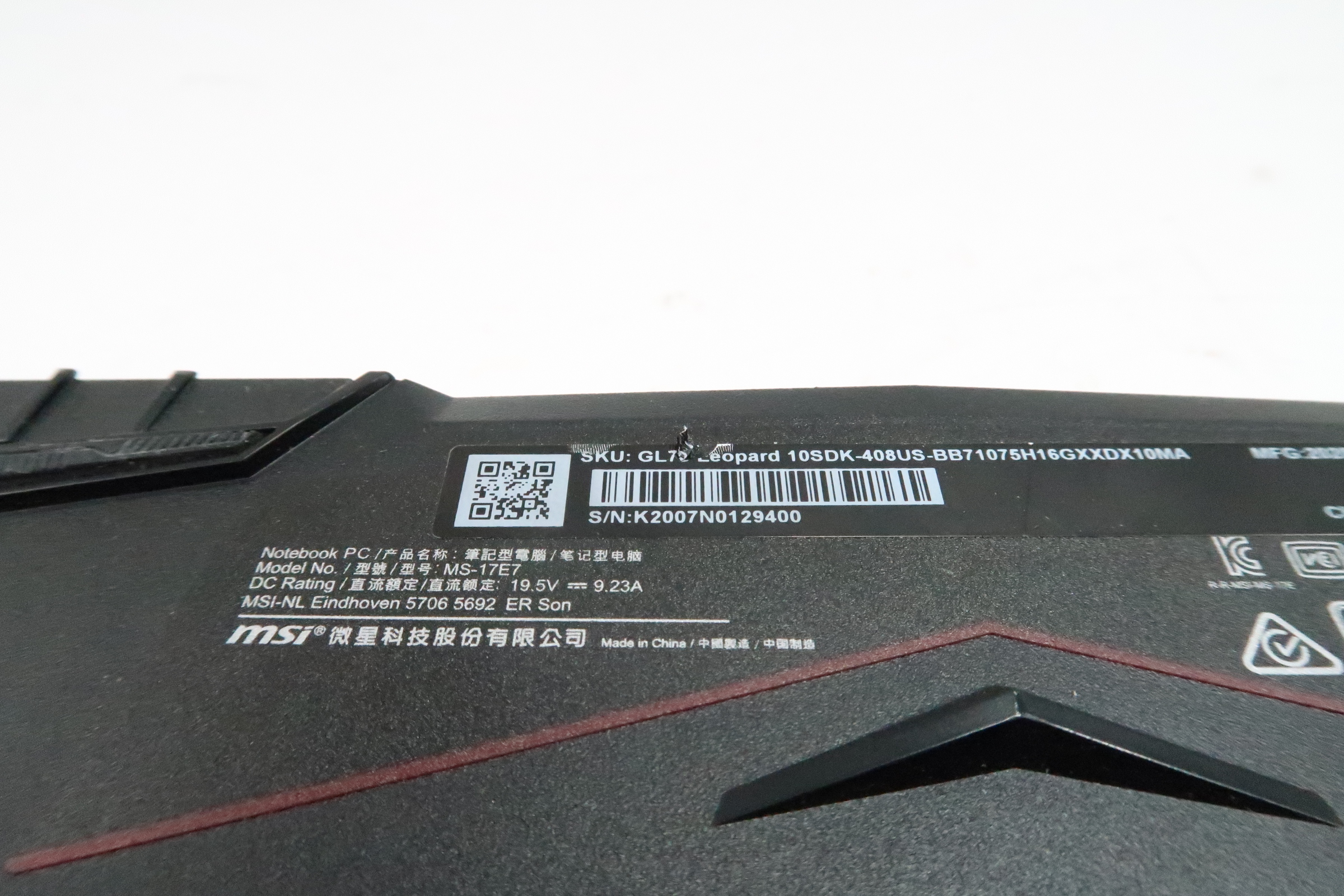 MSI GL75 Leopard 10SDK-408US Core i7-10750H RTX 1660 Ti 16GB RAM 512GB ...