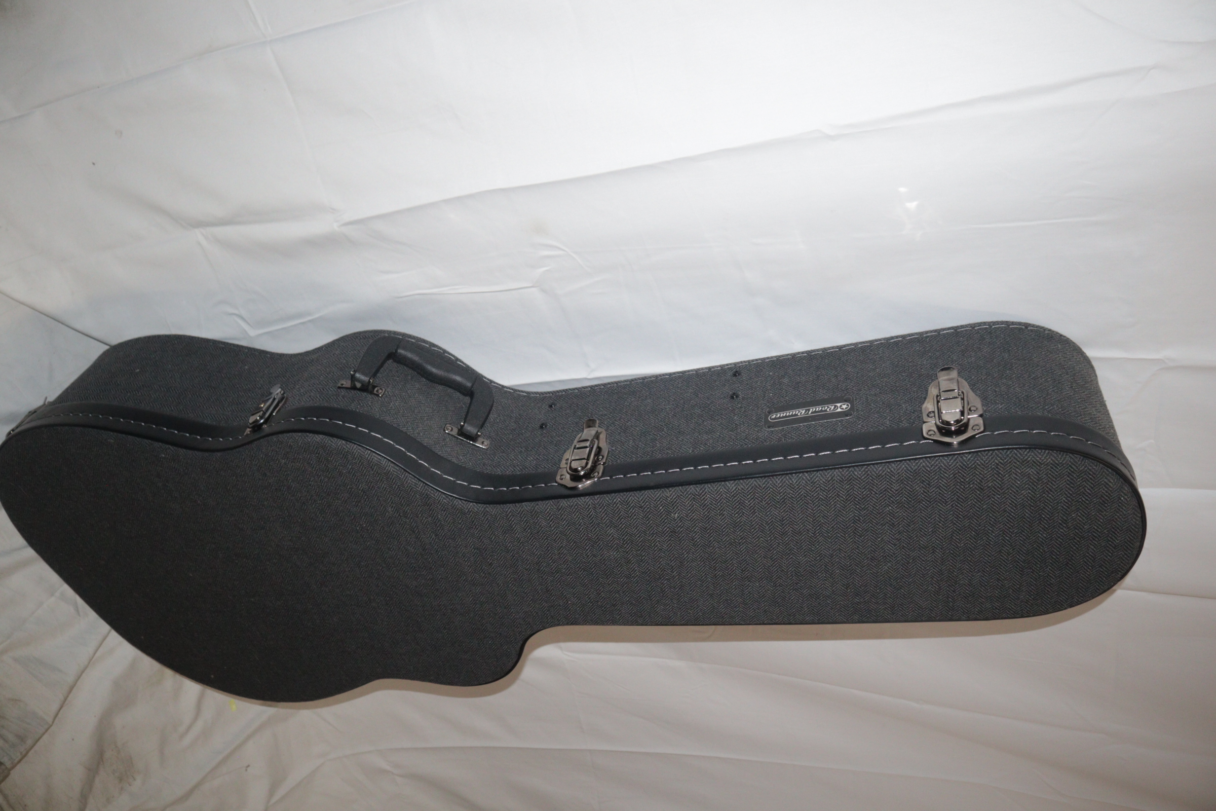 Road Runner Hard Gray Herringbone Pattern Guitar Case Only