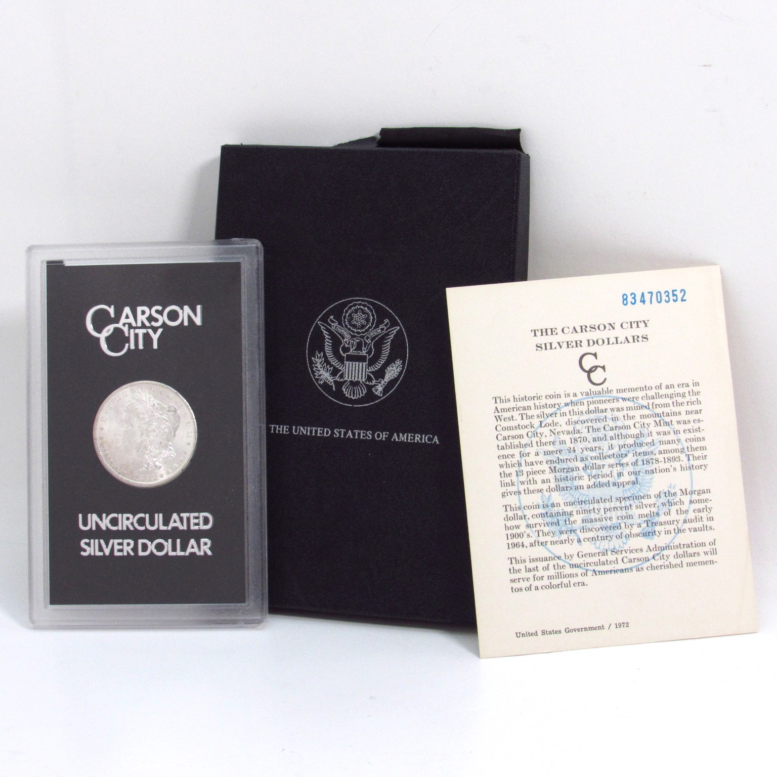 Carson City GSA 1883-CC United States Uncirculated Morgan Silver Dollar ...