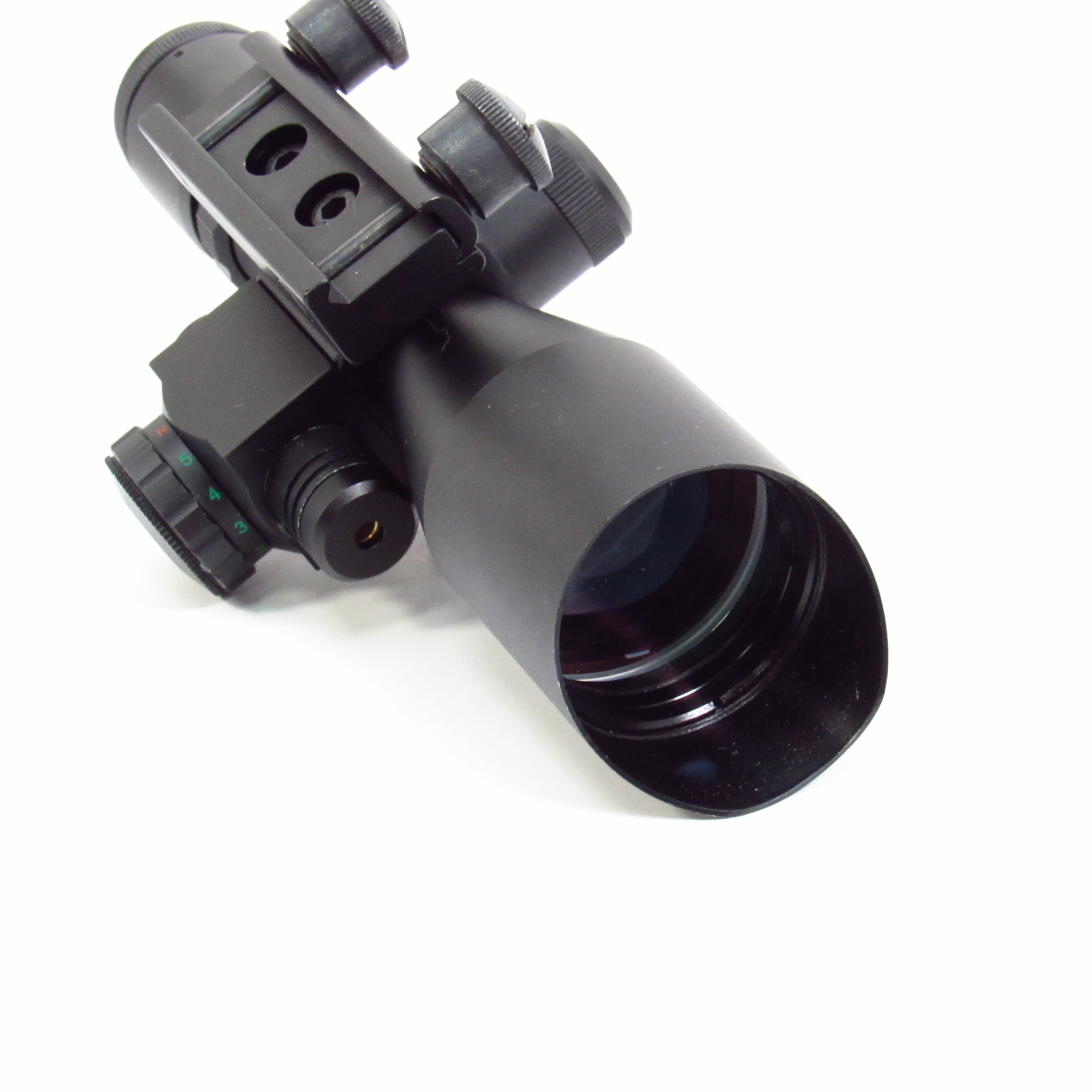 Pinty 2.5-10x40 Illuminated Red/Green Mil-Dot Tactical Scope - Black