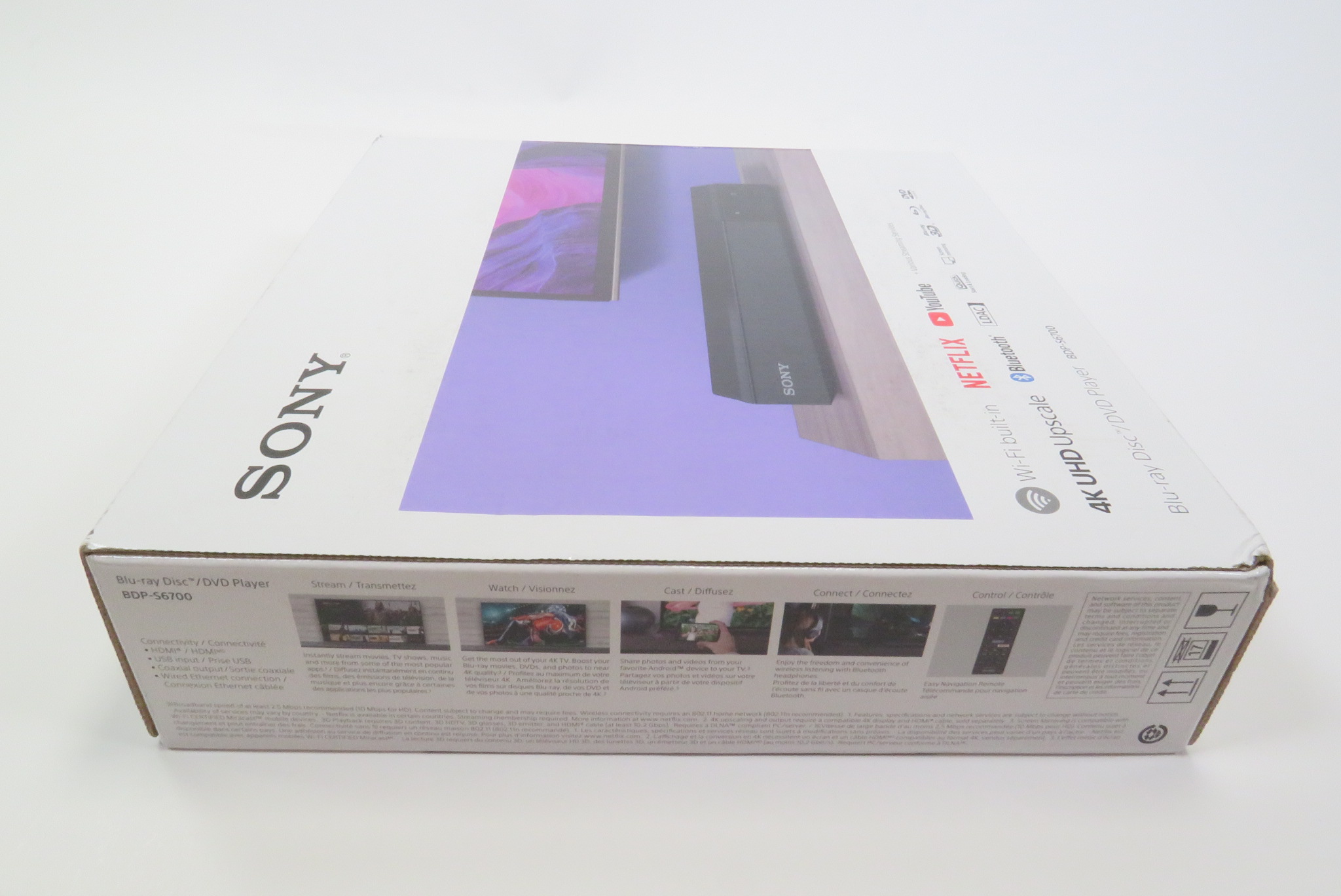 Sony BDP-S6700 Wi-Fi Built-in 4K UHD Upscale Blu-Ray Disc/DVD Player