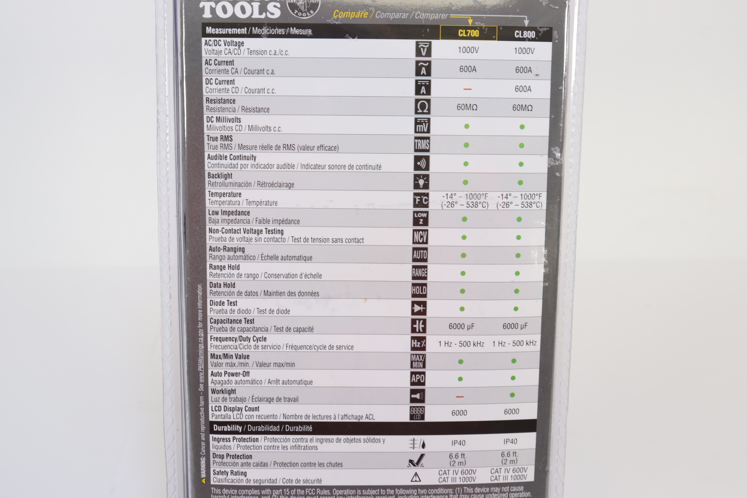 Klein Tools Cl700 Digital Clamp Meter, AC Auto-Ranging TRMS, Low Impedance