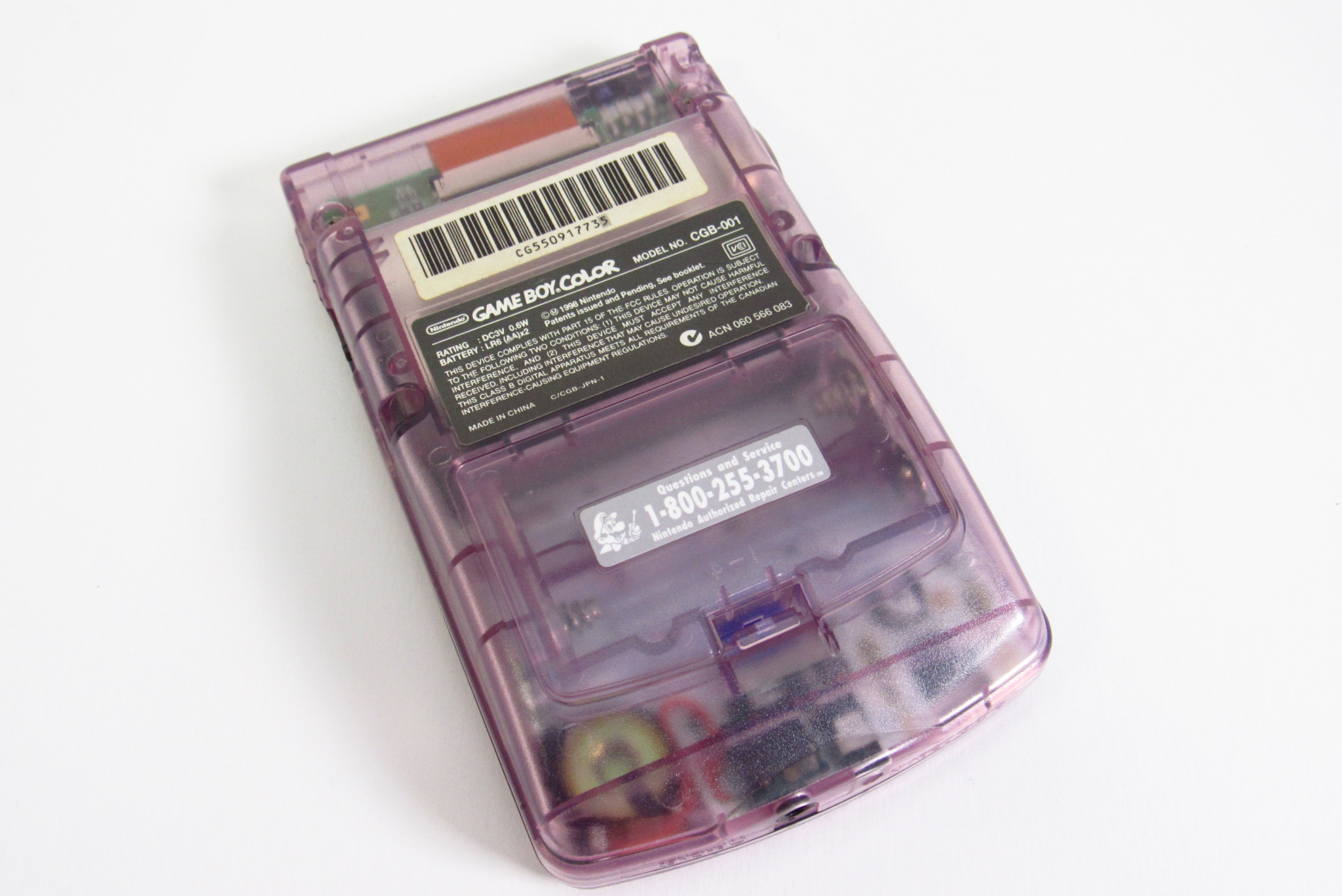Nintendo Game Boy Color CGB-001 Portable Video Game Console - Atomic Purple