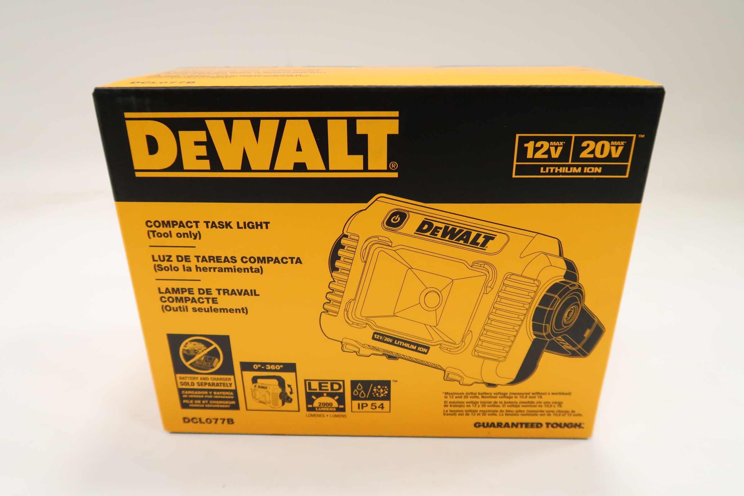 DeWalt DCL077B 20V MAX Compact Cordless Task Light 9743