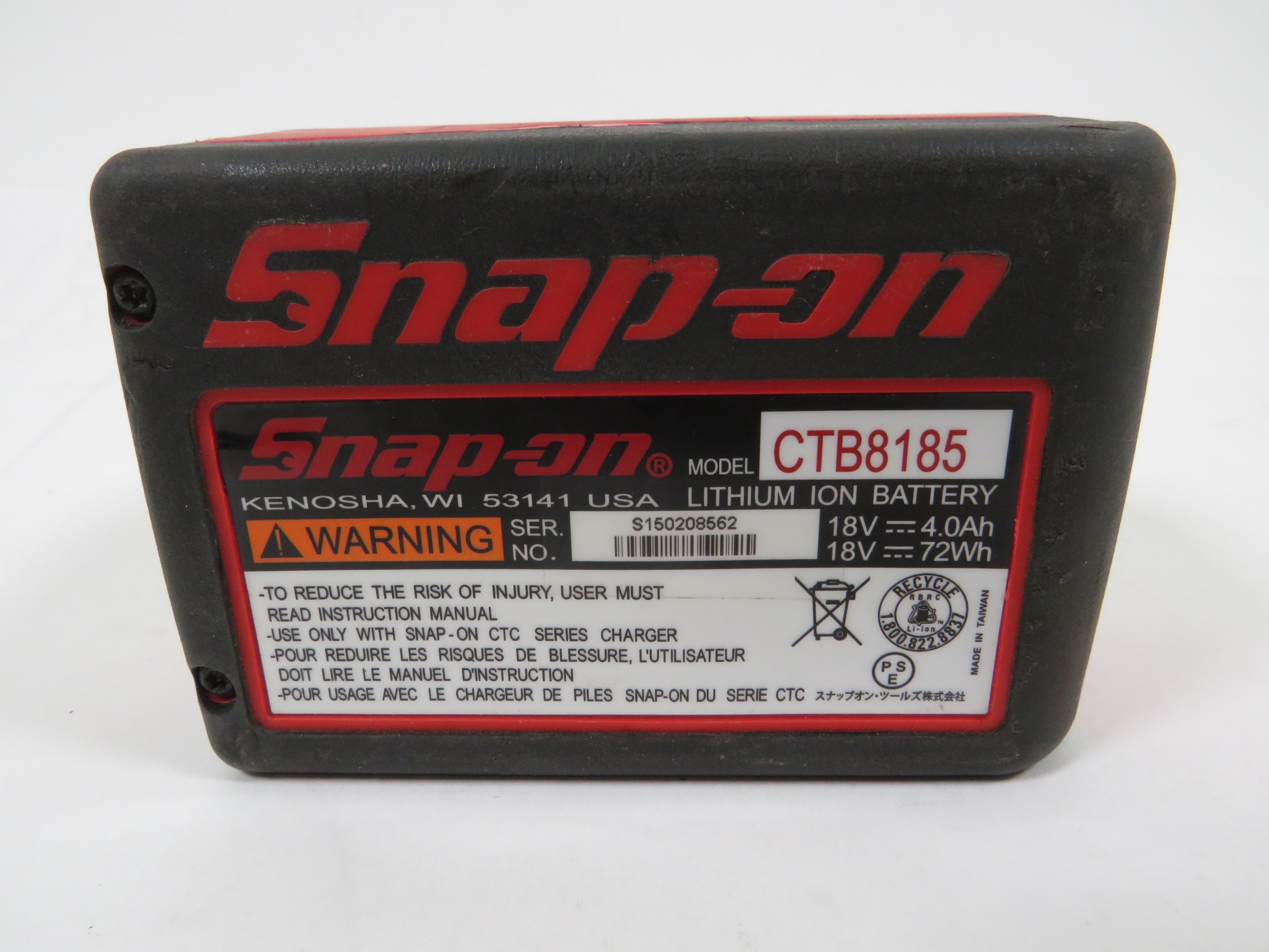 Snap-on Tools CTB8185 18V 4.0Ah Lithium Ion Battery