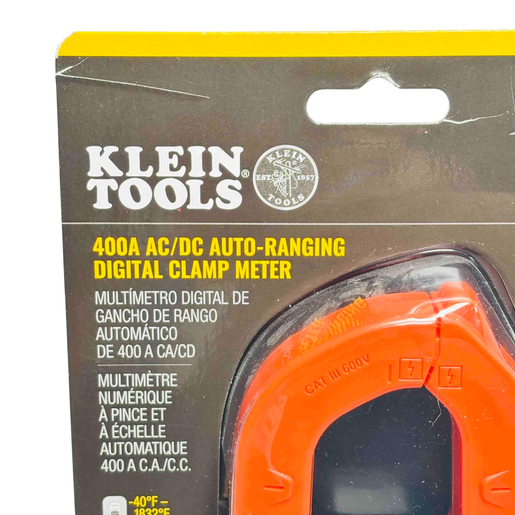 Klein Tools CL390 400A AC/DC Auto-Ranging Digital Clamp Meter True RMS 1995