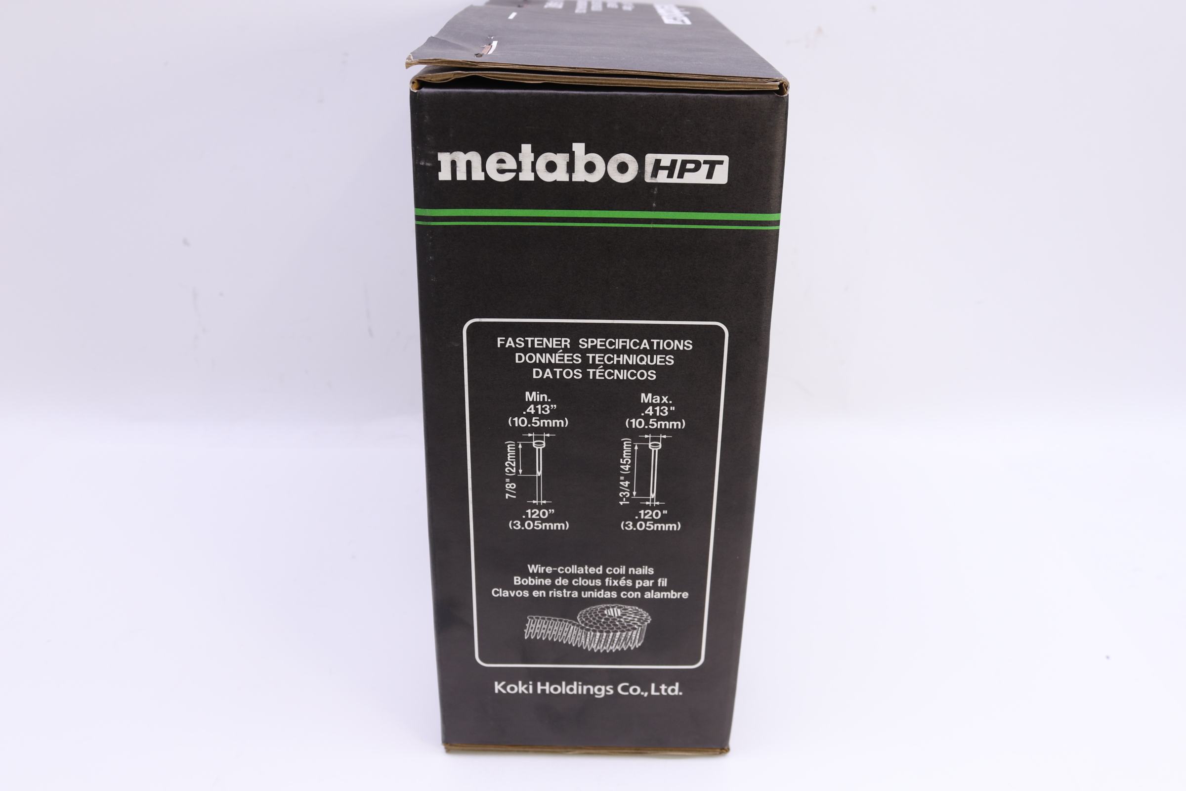 Metabo HPT NV45AB2 7/8" - 1-3/4" Coil Pneumatic Lightweight Roofing ...