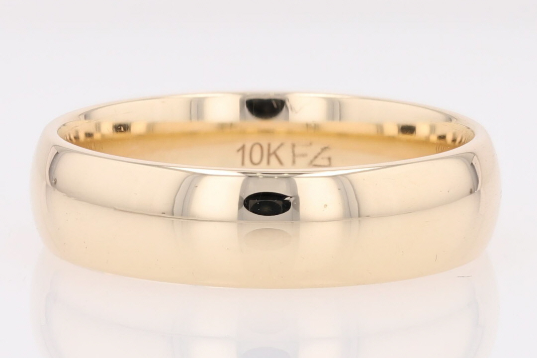 6.1mm Polished Classic Wedding Band Ring 10k Yellow Gold 6.84 Grams Size 11
