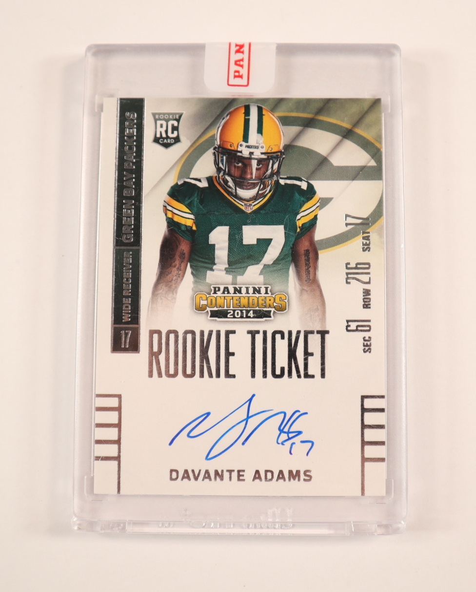 Davante Adams Green Bay Packers Panini Rookie Ticket Signed Trading Card