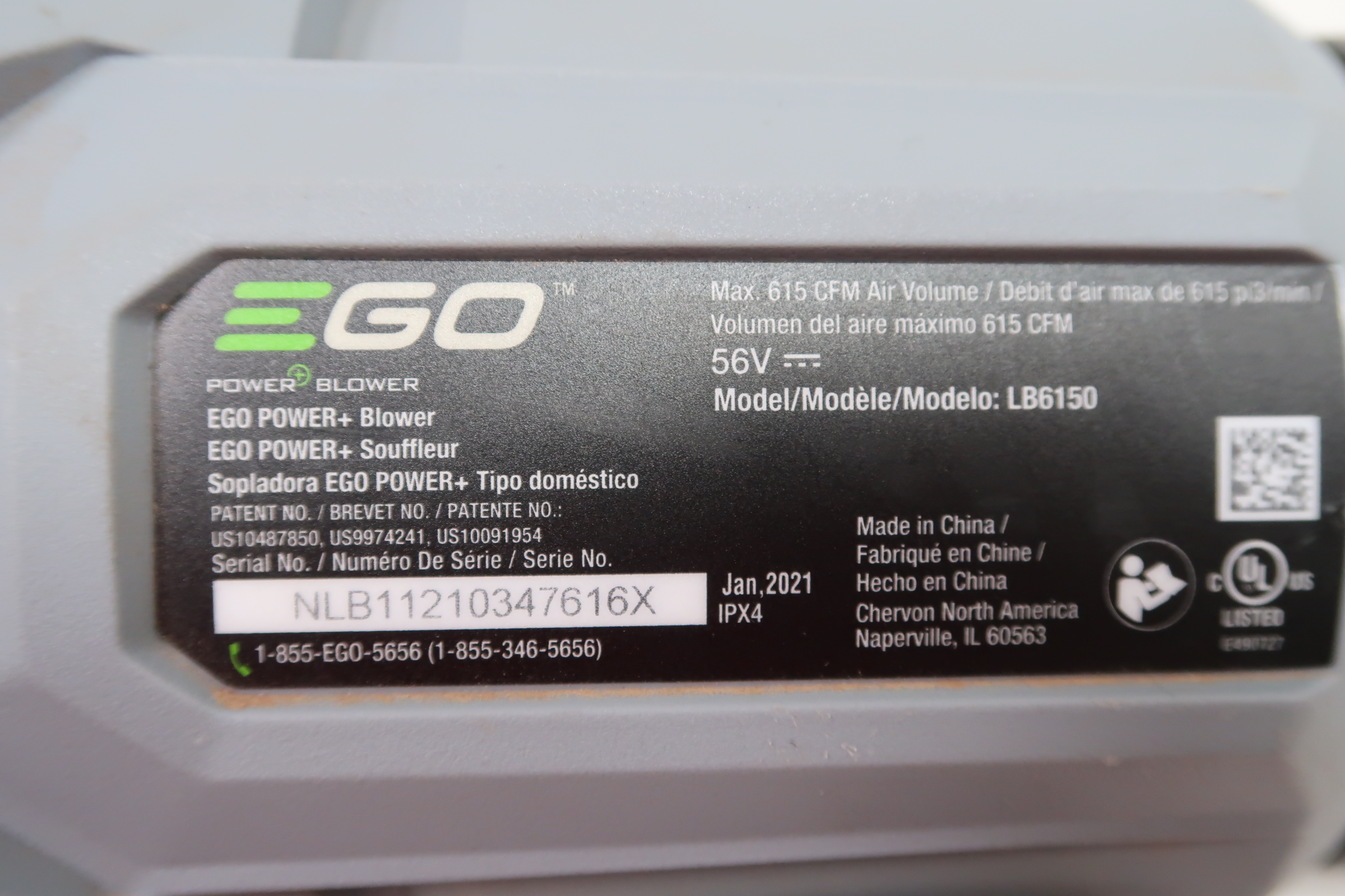 EGO Power+ LB6150 615 CFM 56 V Battery Handheld Leaf Blower
