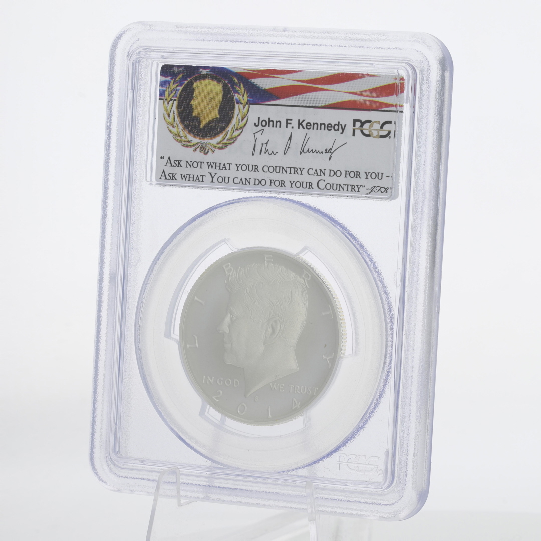 2014-S 50C Kennedy Enhanced Silver 50th Anniversary Set First Strike ...