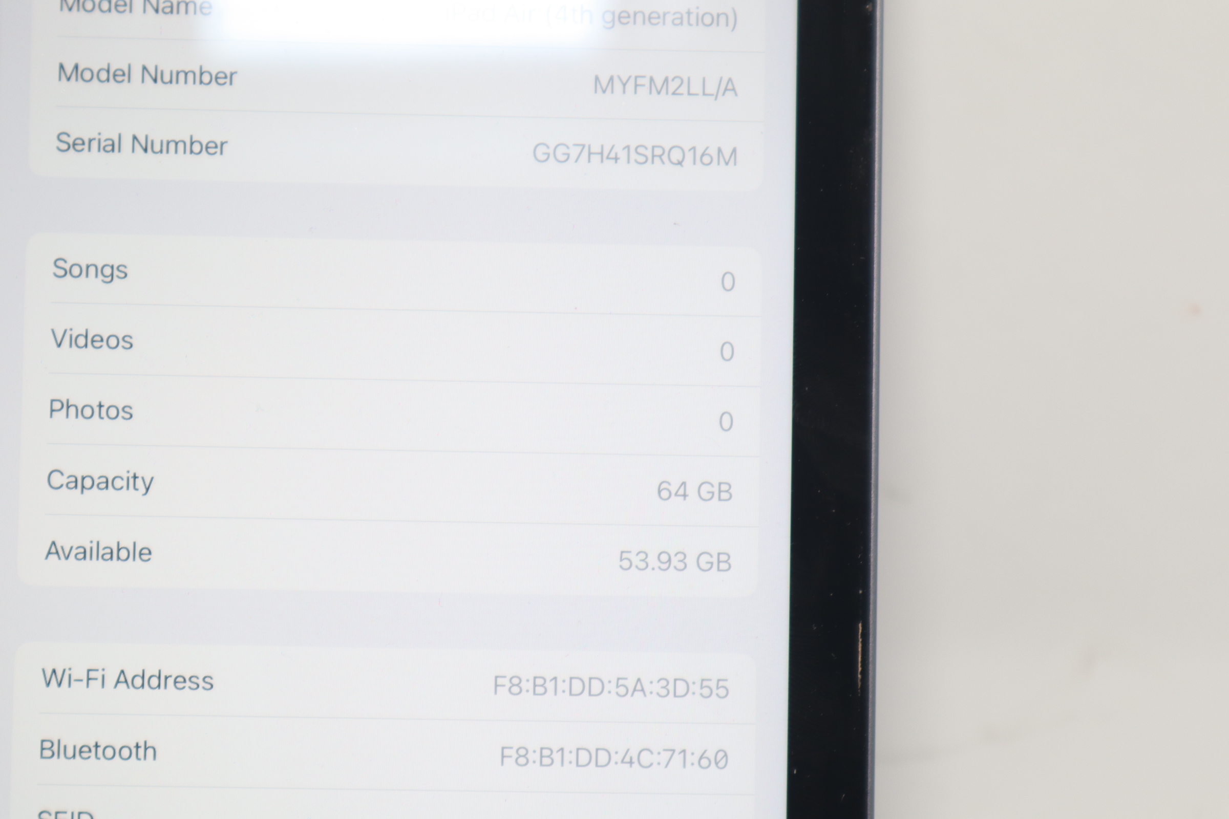 Apple iPad Air Gen 4 MYFM2LL/A A2316 Space Gray 64GB Handheld Tablet ...