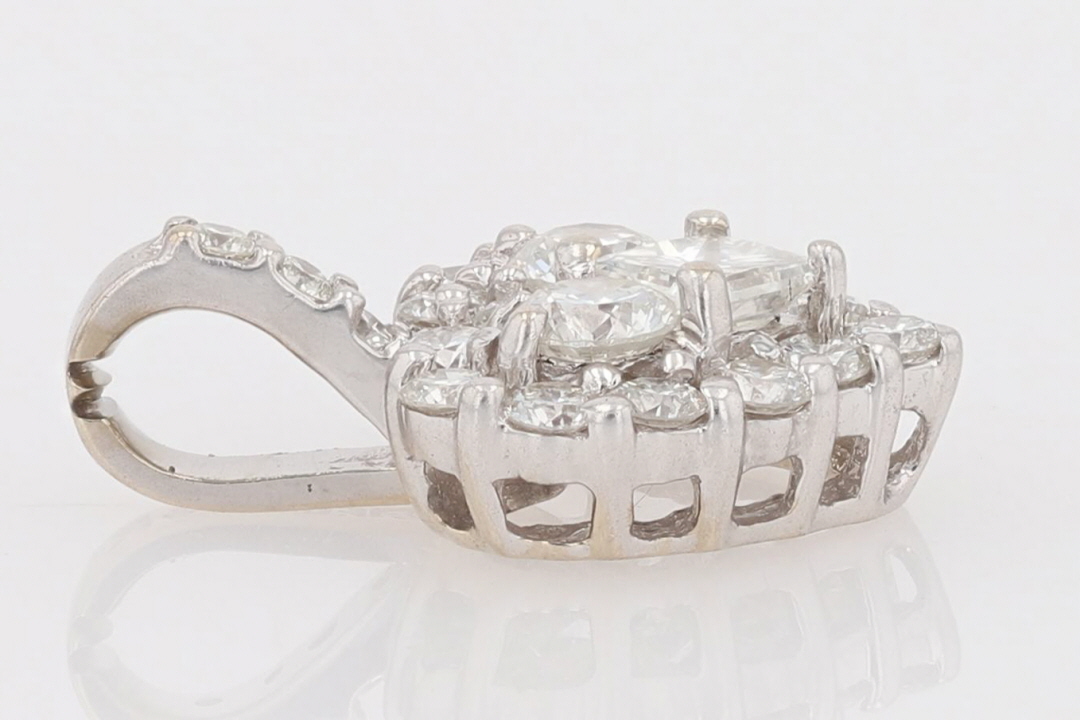 EFFY® .50ctw Princess & Round Diamond Heart Pendant without Chain 14k ...