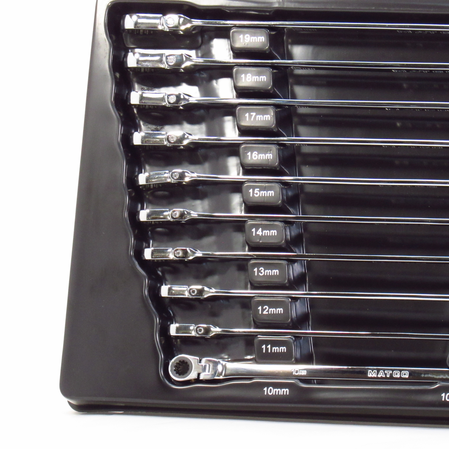 Matco Tools SRFBZLM102TA 10-Piece 10-19mm Flex Ratcheting Extra Long ...