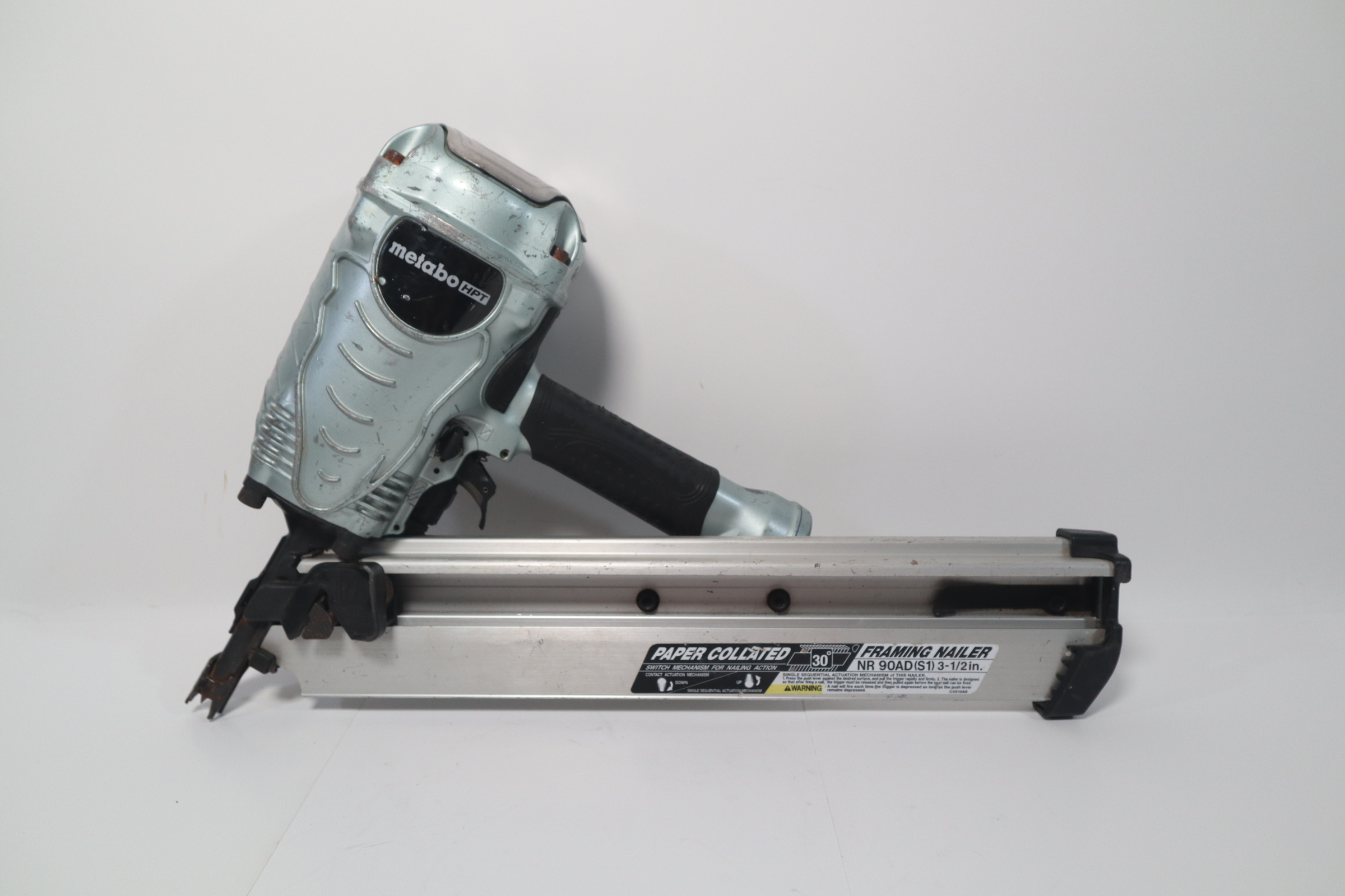 Metabo HPT NR90ADS1 Pneumatic 3-1/2" 30 Degree Paper Collated Framing ...